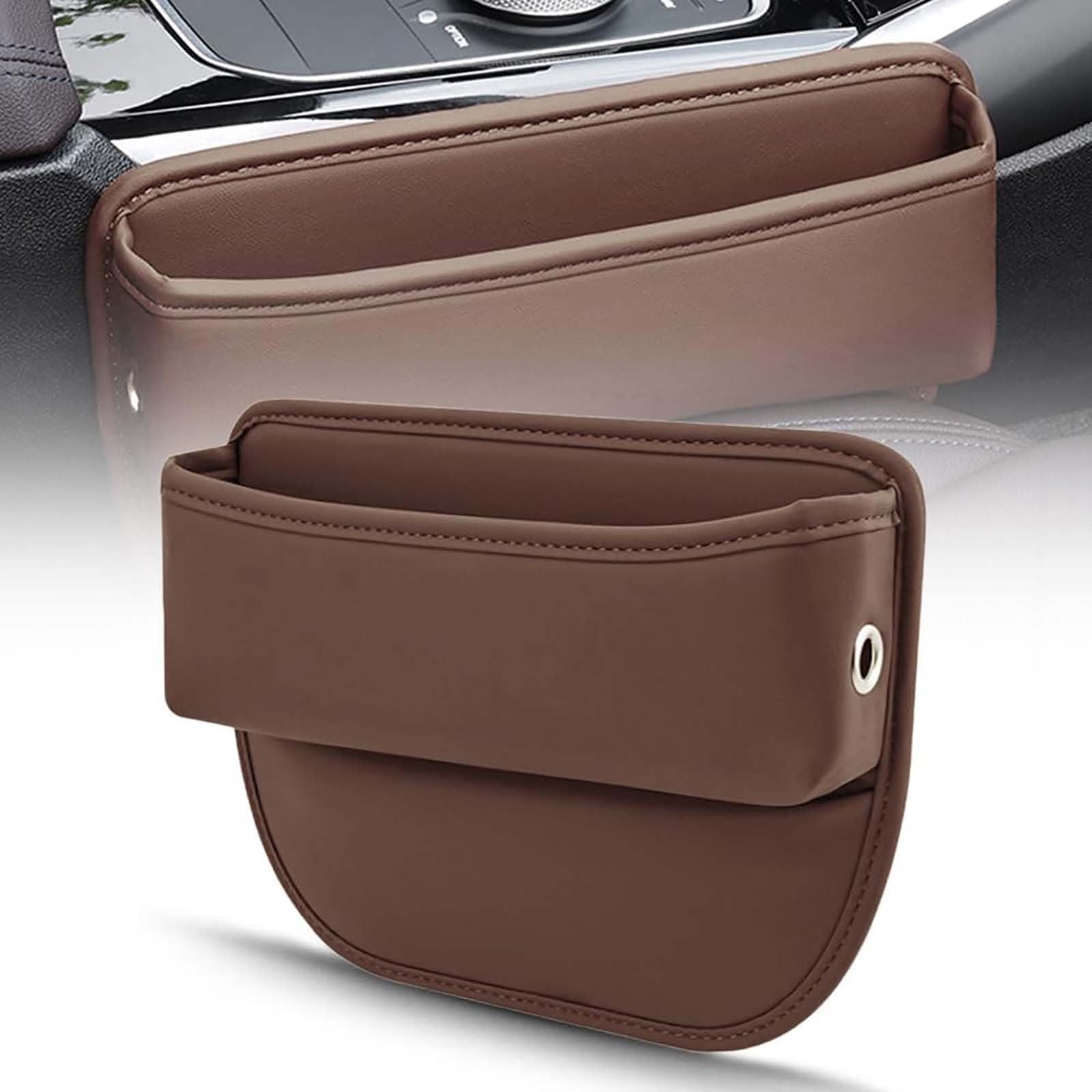 WZXPWT 2025 Upgraded Car Seat Storage Box, Leather Car Seat Gap Filler ...