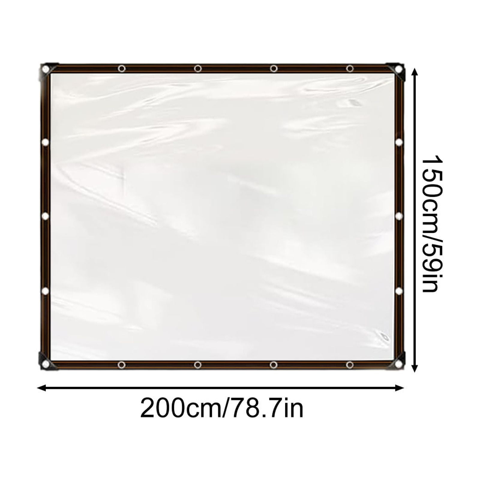 Wzxpwt Clear Tarp Heavy Duty Clear Vinyl Tarpaulin Outdoor Garden Rainproof Covering
