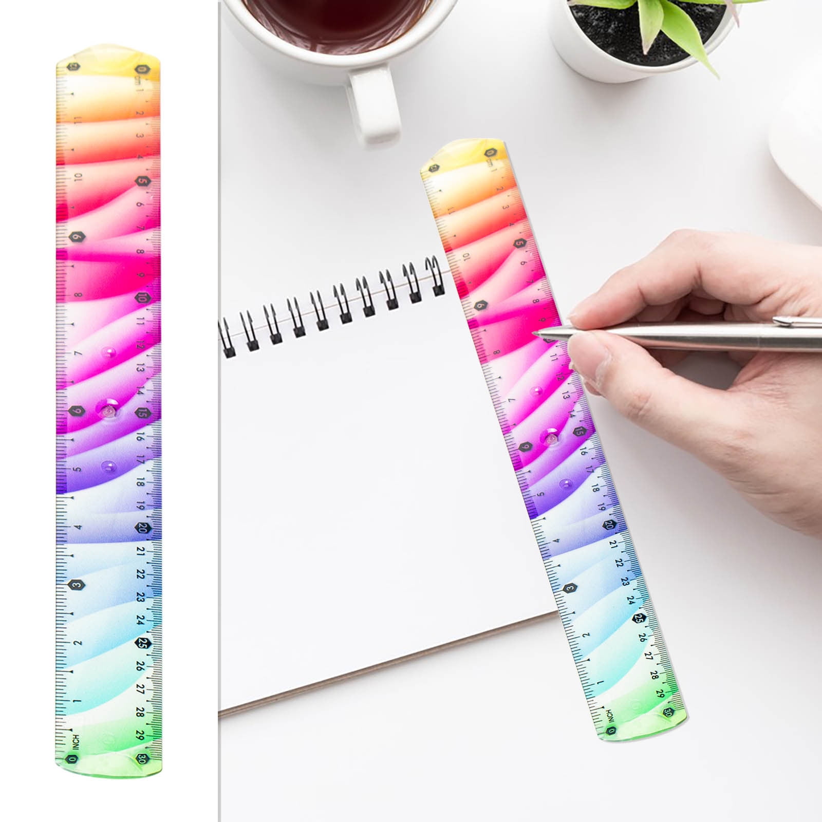 WZXPWT Colored Soft Ruler, Flexible Measurement Tool for Students ...