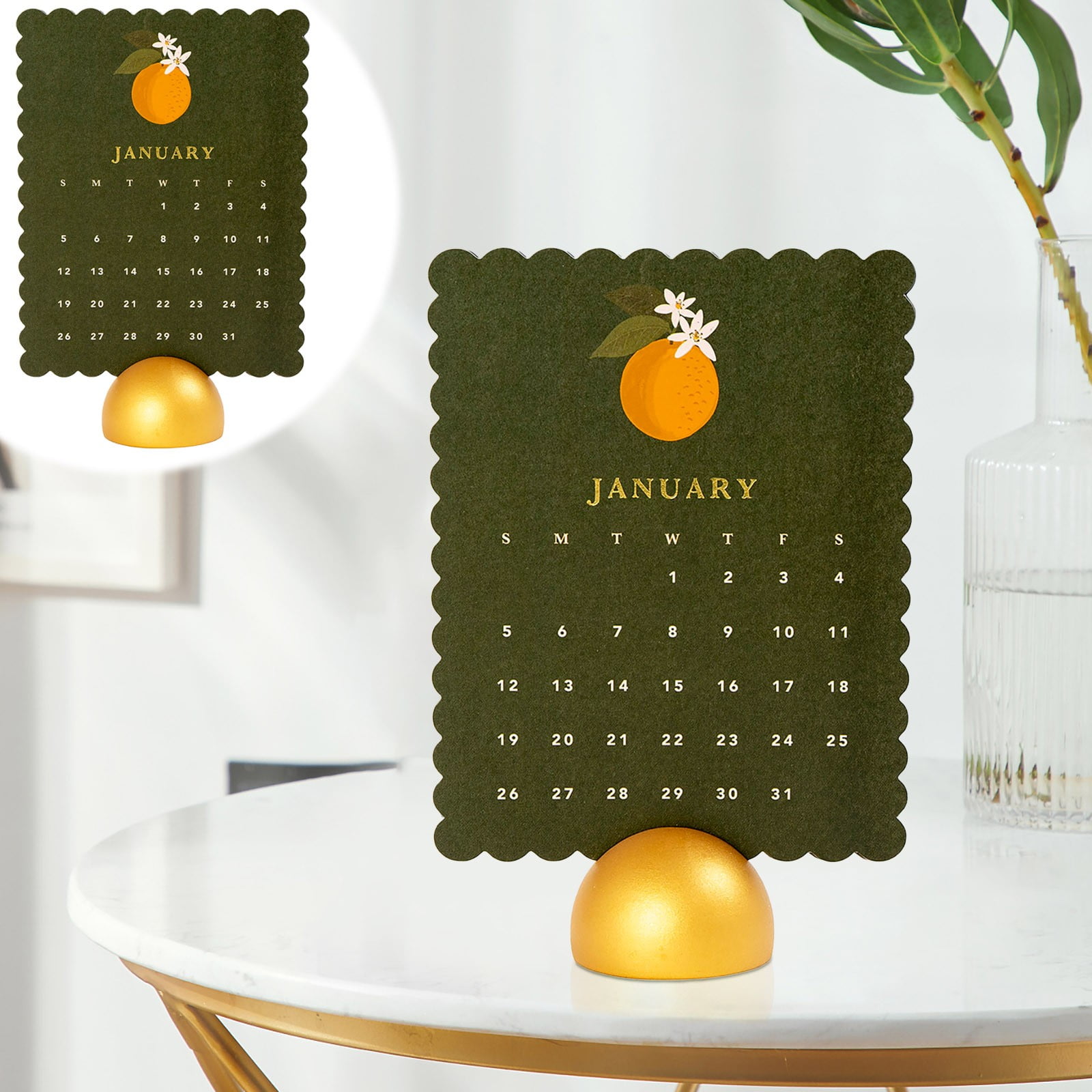 WZXPWT Farm Fresh, 2025 Scalloped Desk Calendar, Multifunctional ...