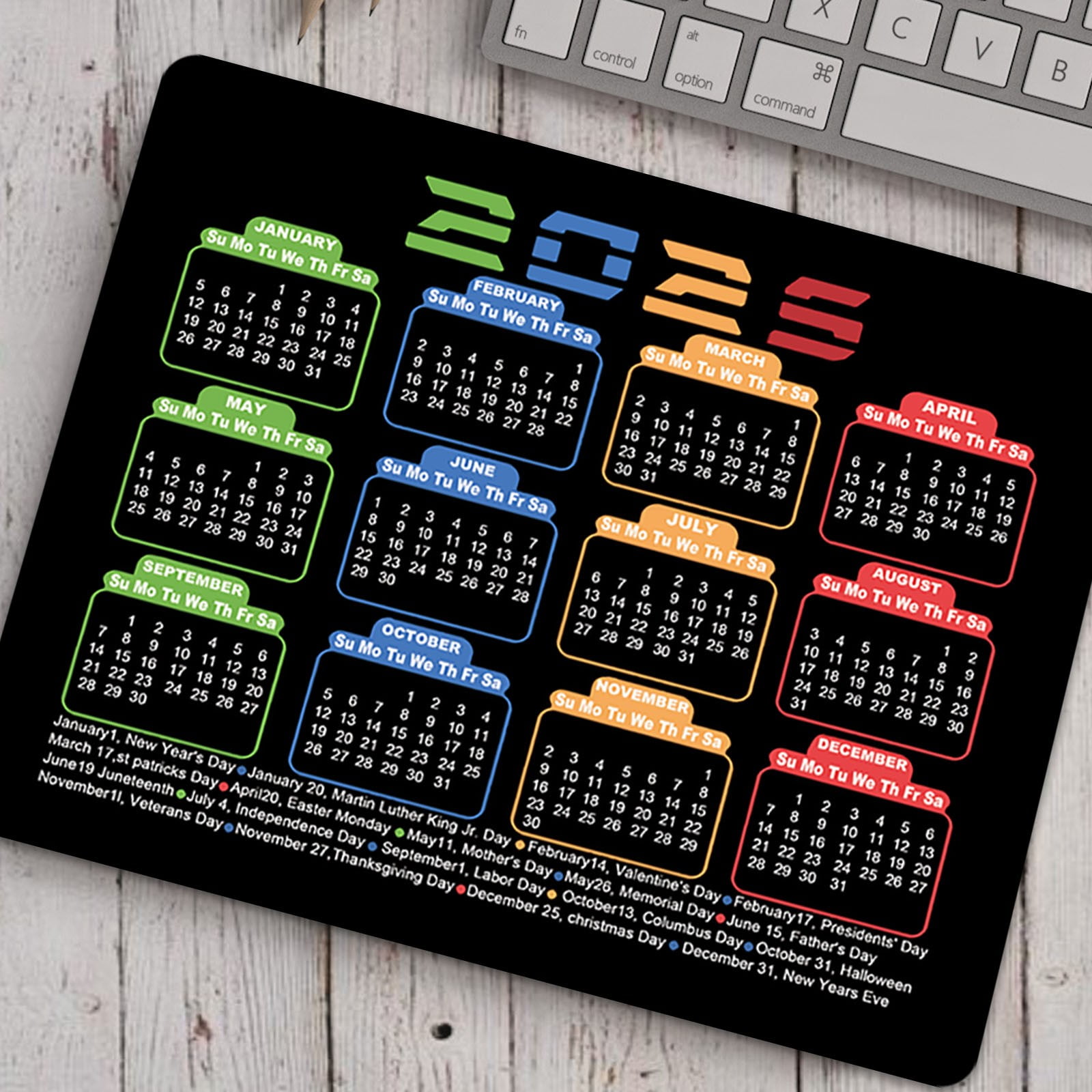 WZXPWT Full English Shortcut Keys Desk Pad, Large Dirt-Resistant Mouse ...