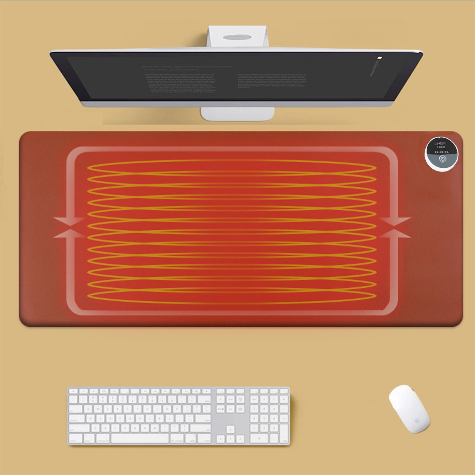 WZXPWT Intelligent Digital Display Heated Mouse Pad Mat, 13"x32 ...