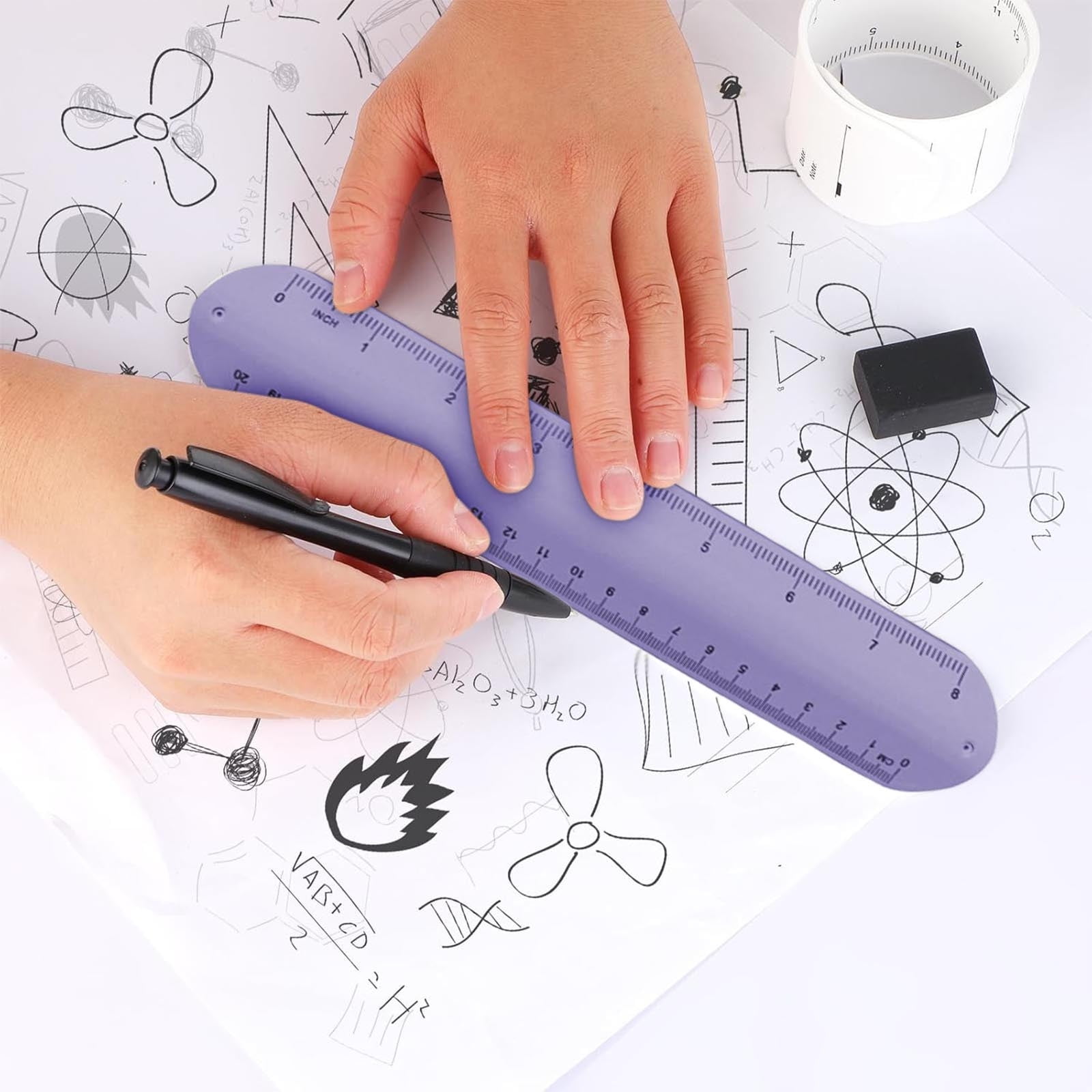 WZXPWT Student Note Bracelet, Erasable Memo Ring - Versatile Silicone ...