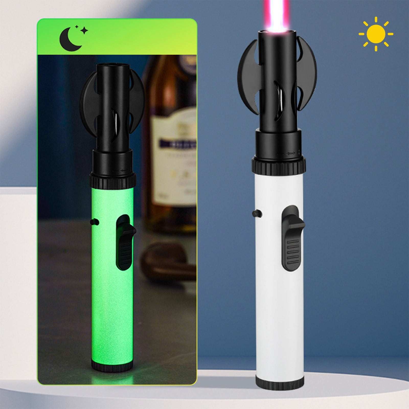 WZXPWT Windproof Turbo Flame High Temperature Lighter, Flexible Neck ...