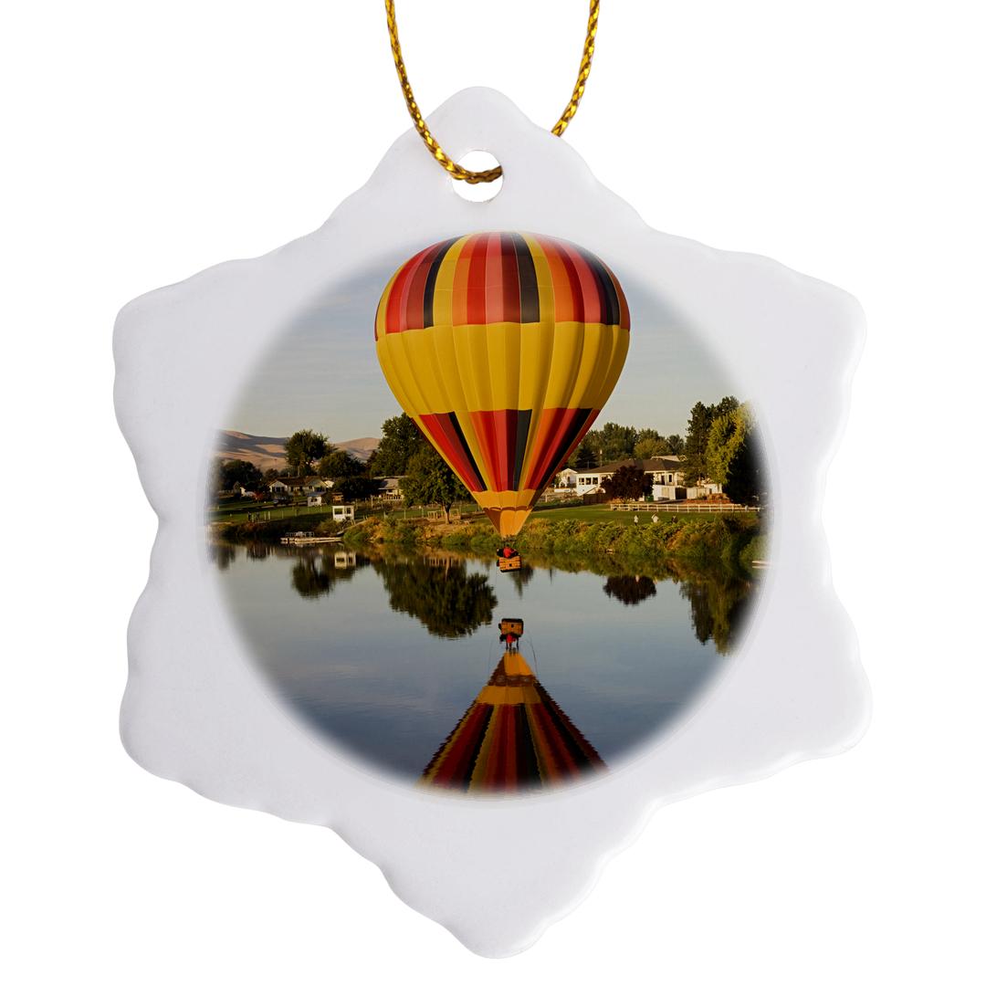 Wa, Prosser, Hot Air Balloons Over Yakima River - Us48 Jwi0932 - Jamie ...