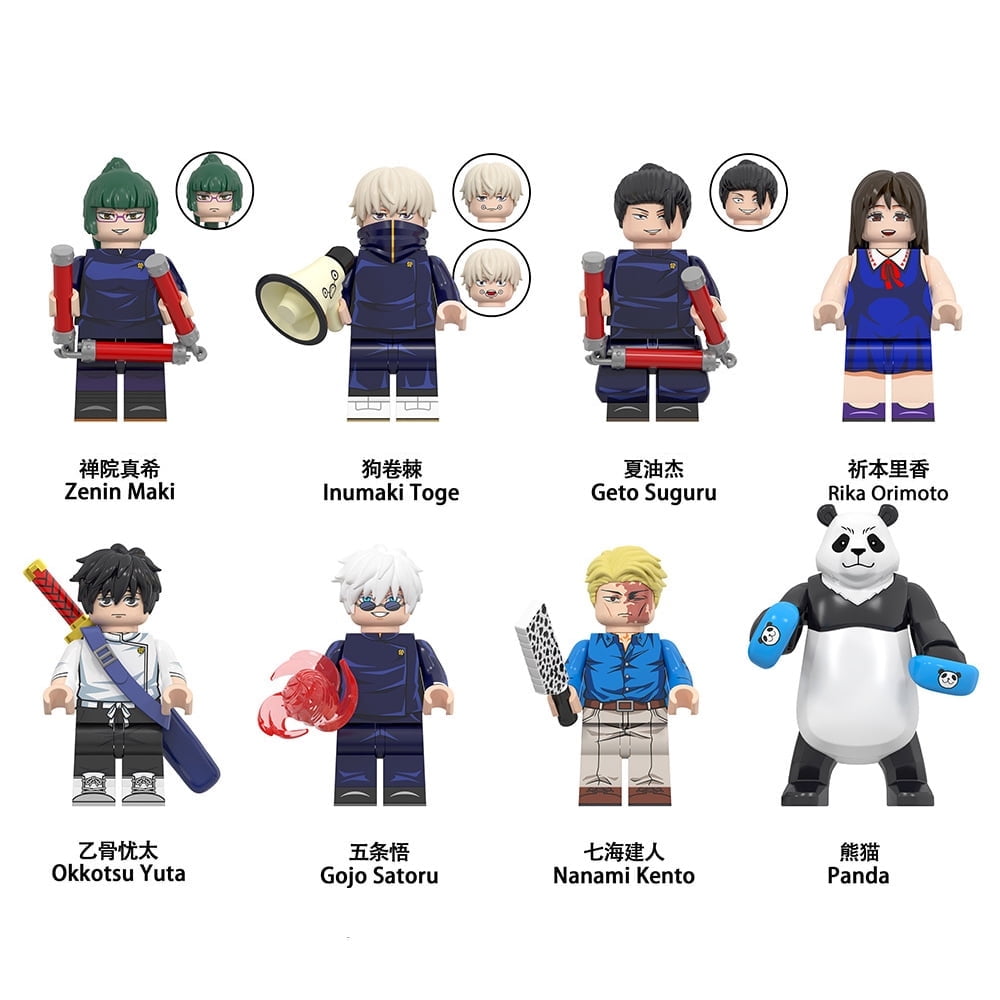 WaGnua 8pcs Anime Inspired Minifigures Set Featuring Modern Warriors ...