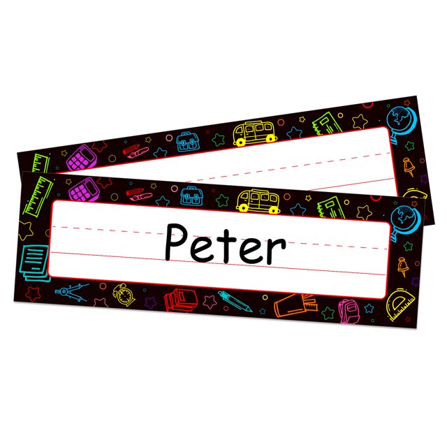 WaaHome 36PCS Name Plates for Student Desks, Desk Name Plates for ...