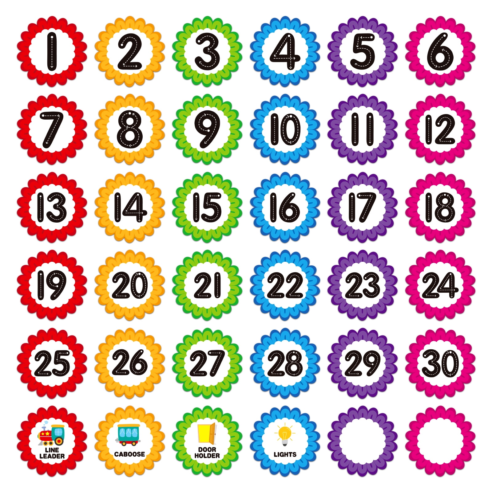 WaaHome Line up Spots for Classroom Floor Number stickers for Classroom ...