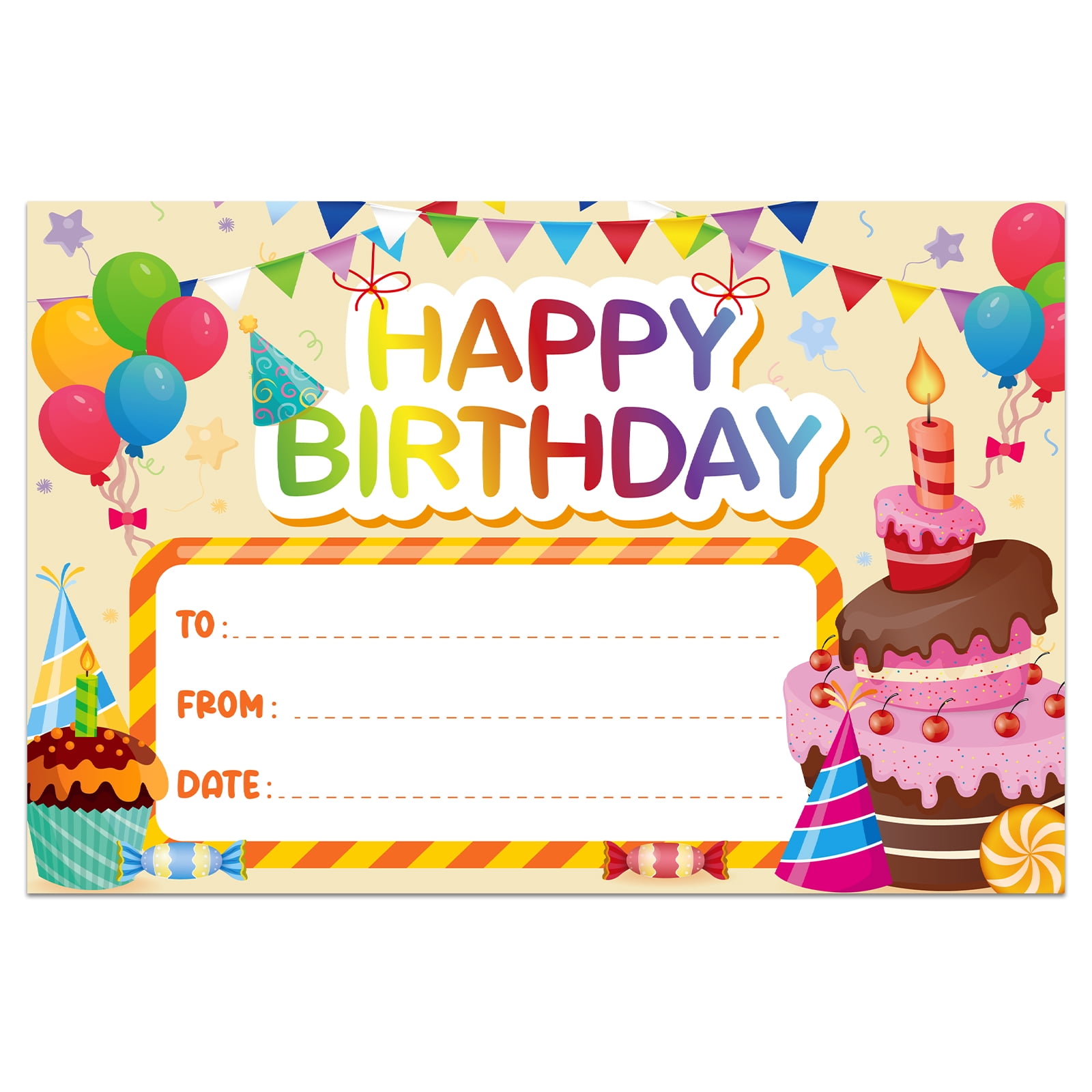WaaHome 36PCS Happy Birthday Award Certificates Gifts for Kids Students ...