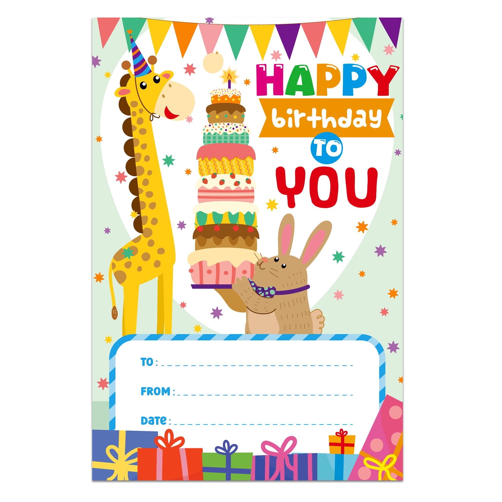WaaHome 36PCS Colorful Birthday Certificates for Kids Classroom ...
