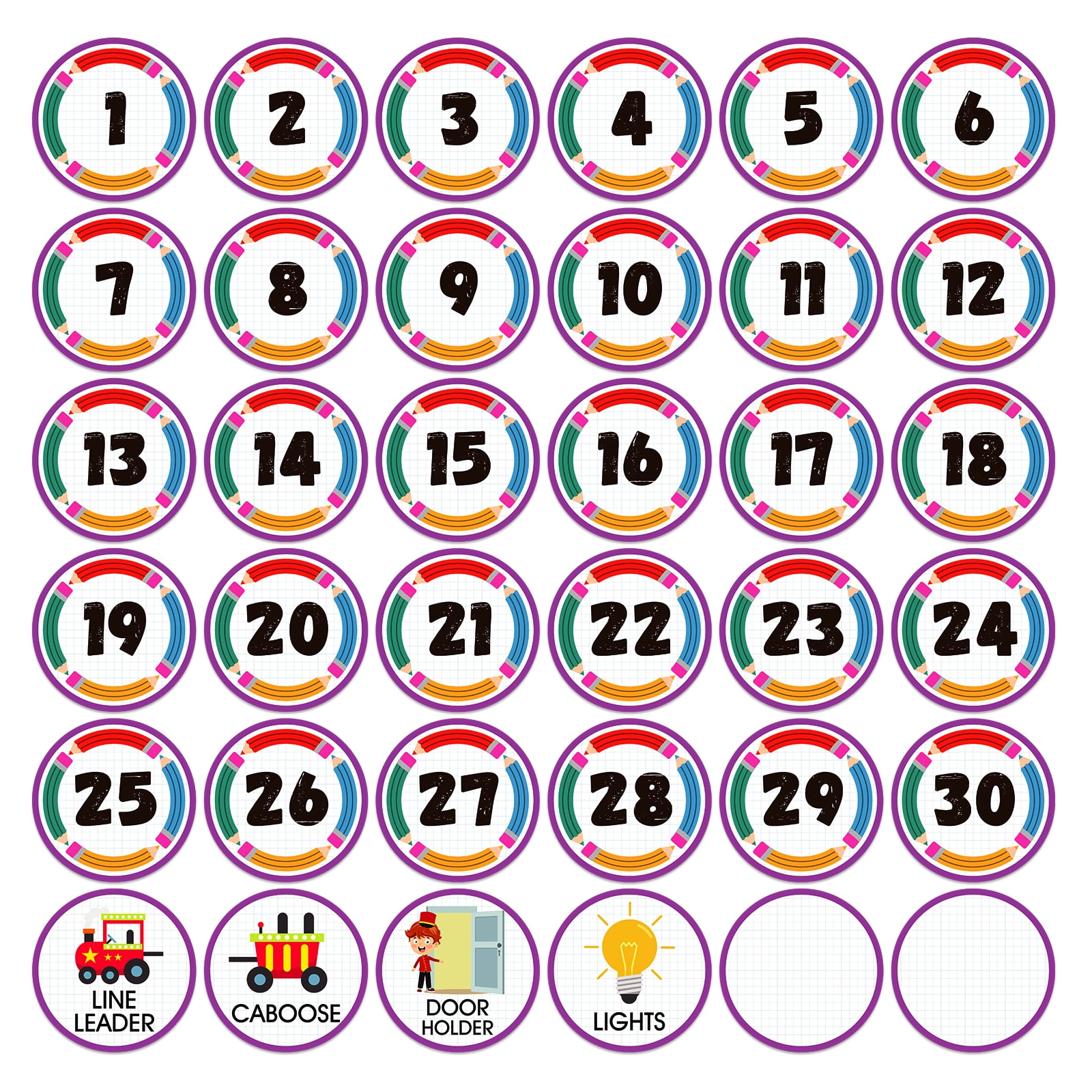 WaaHome 36Pcs Number Spot Markers Stickers 4" Line up Spots for ...