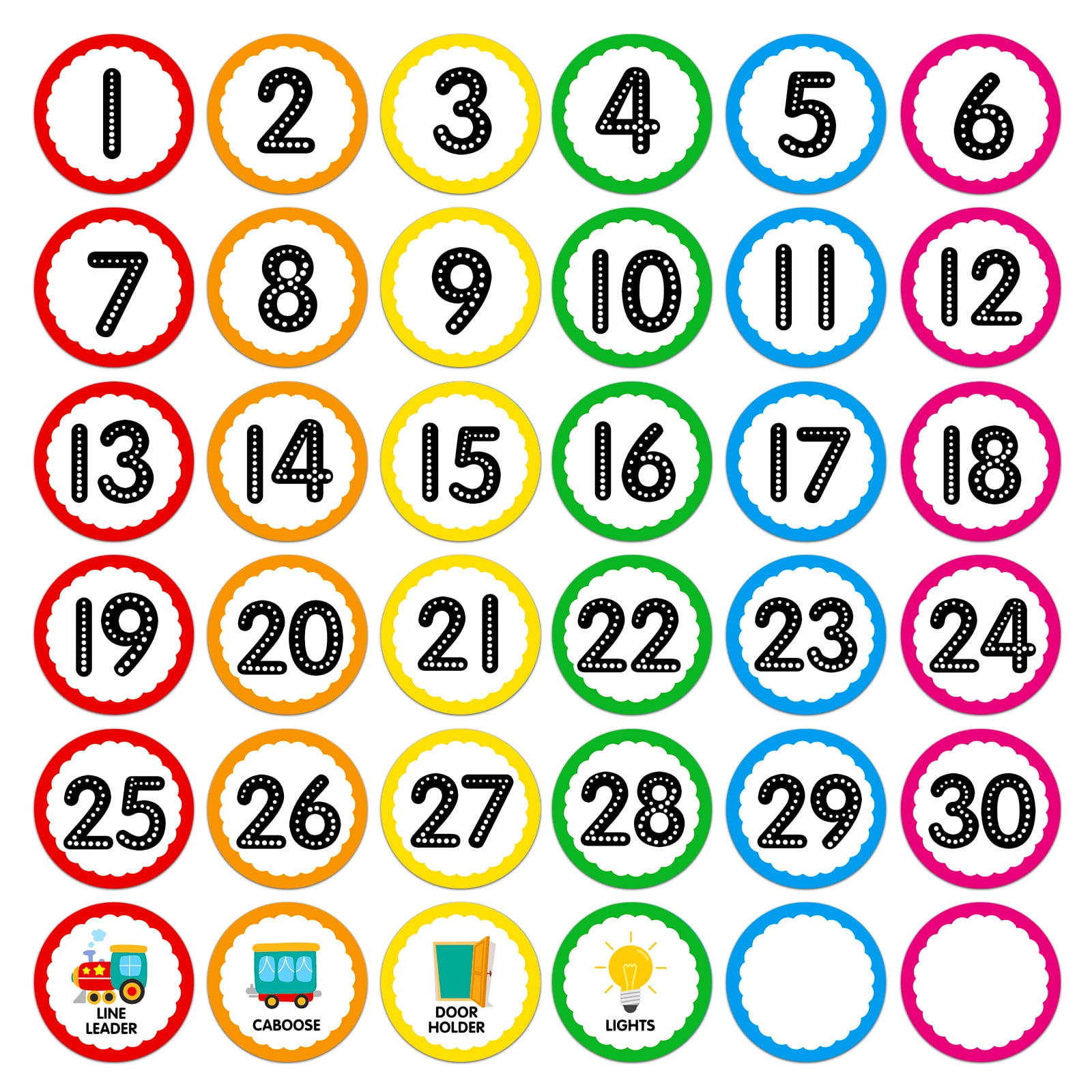 WaaHome Line up Spots for Classroom Floor Number stickers for Classroom ...
