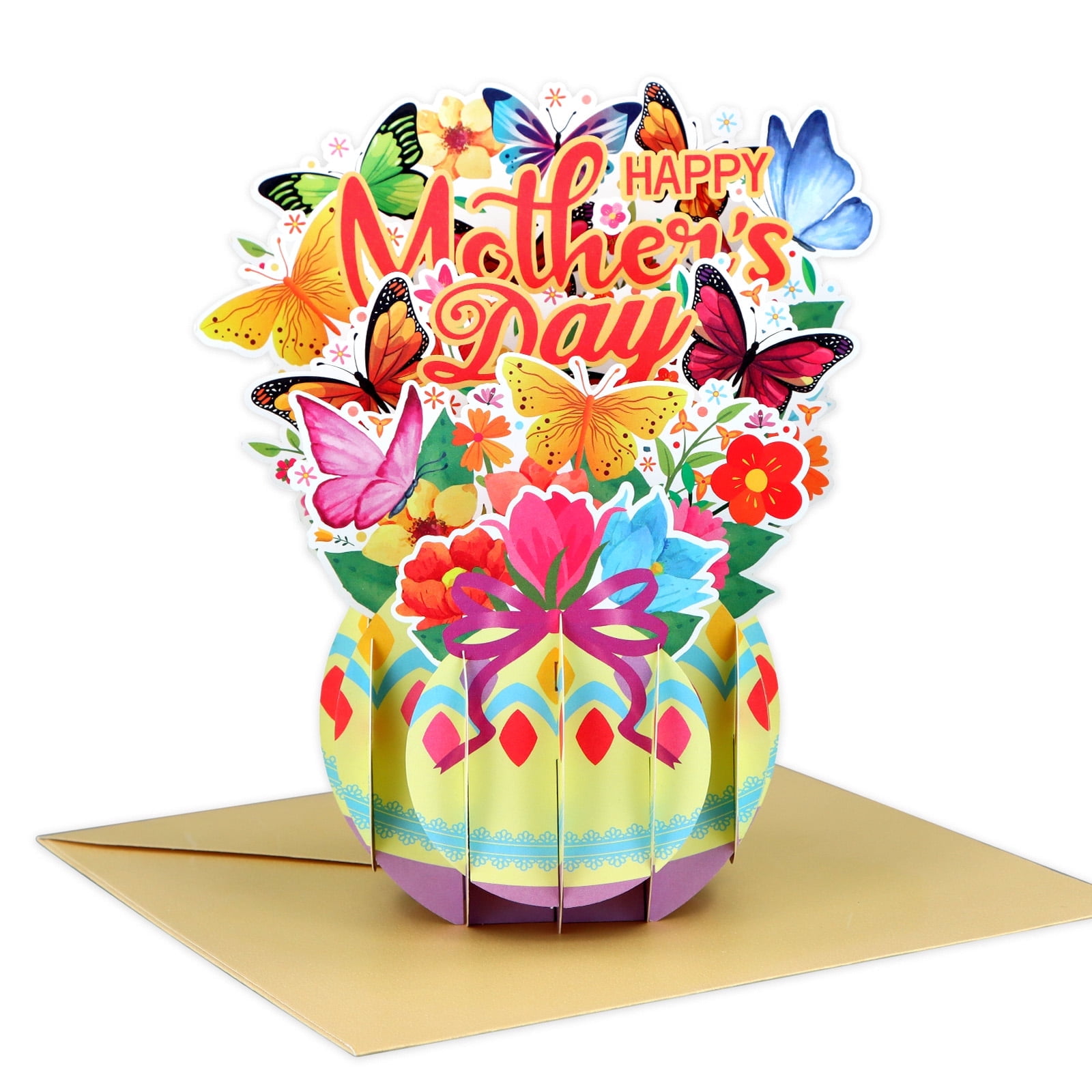 WaaHome 3D Pop Up Mothers Day Card - Happy Mothers Day Pop Up Flower ...