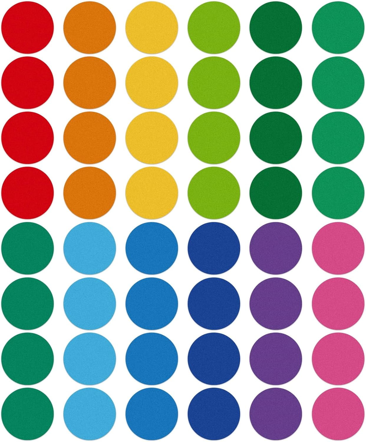 WaaHome 48Pcs Classroom Floor Stickers - 12 Colored Coding Labels 6 ...