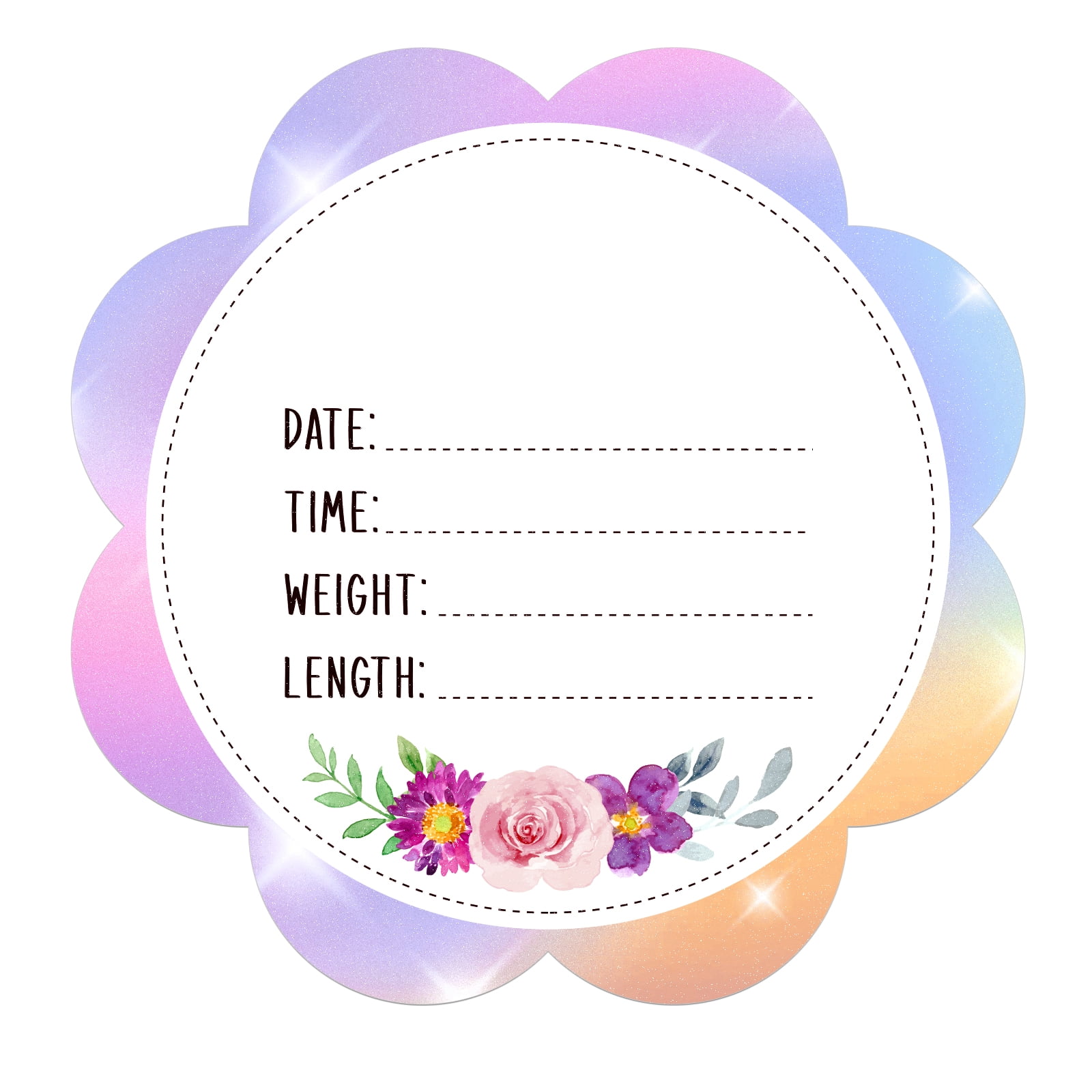 WaaHome Baby Announcement Sign 6" Newborn Baby Name Sign Birth ...