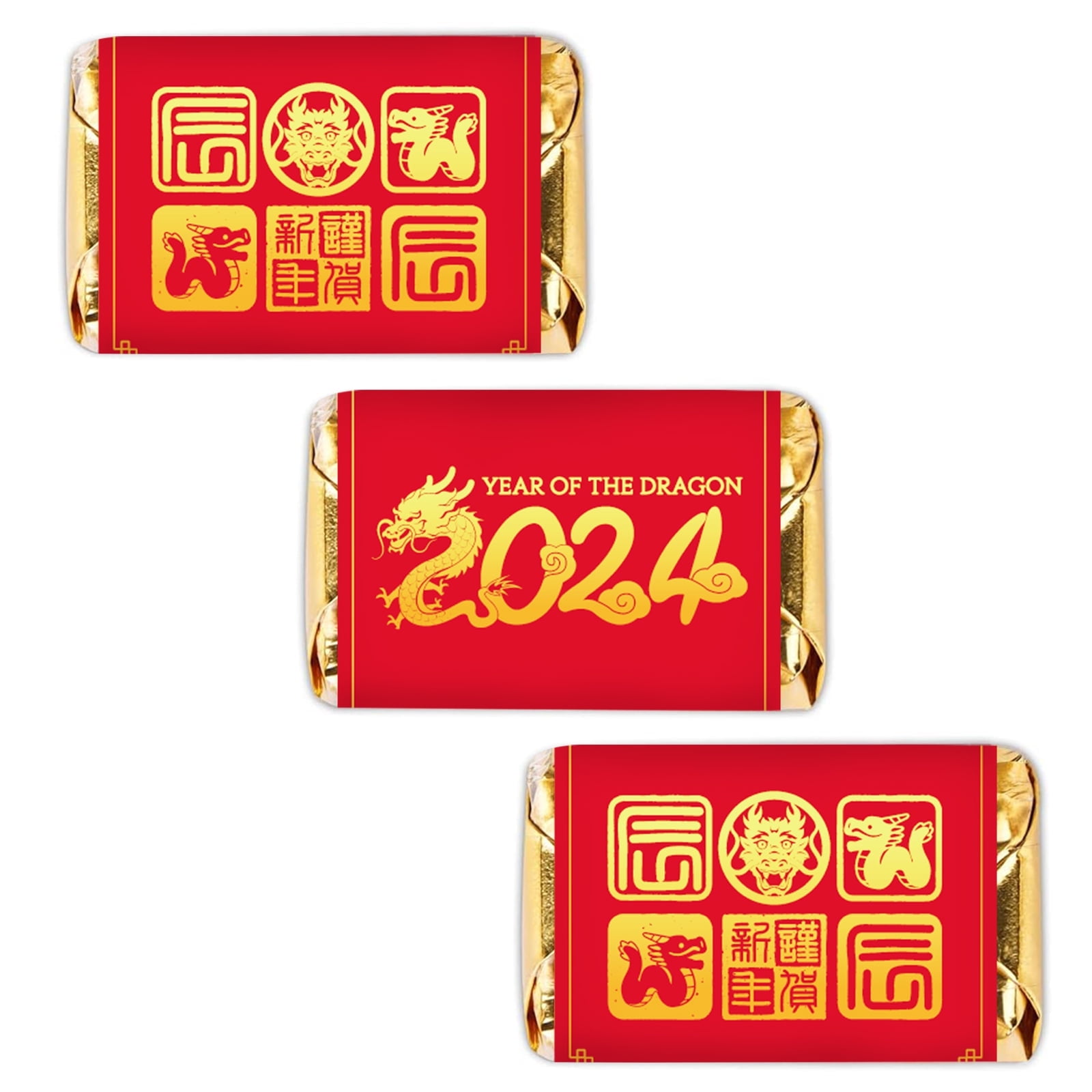 WhatSign Chinese New Year Stickers - Lunar New Year Stickers 48pcs ...