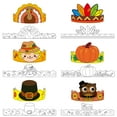 WaaHome Coloring Thanksgiving Paper Hats Decorations for Kids Adults ...