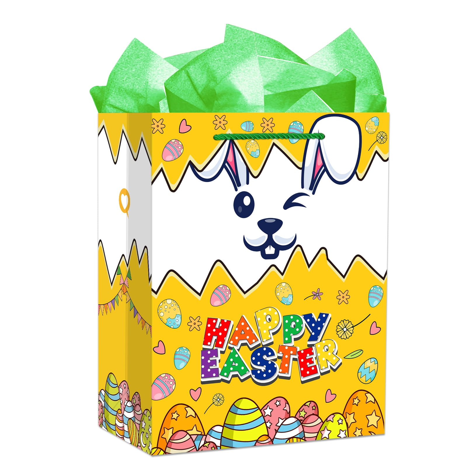 WaaHome Easter Gift Bags for Kids Happy Easter Gift Bags with Handles ...