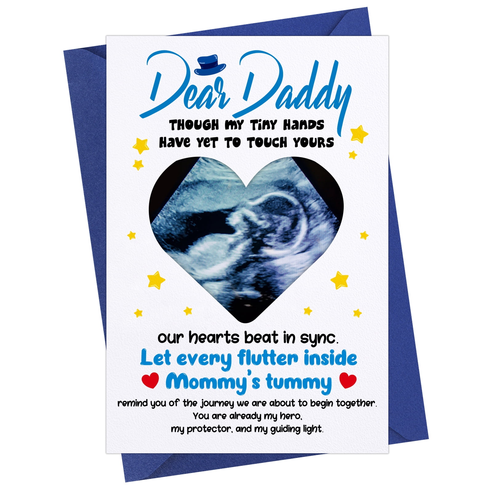 WaaHome First Fathers Day Card for New Dad from Baby Daughter Son-Happy ...