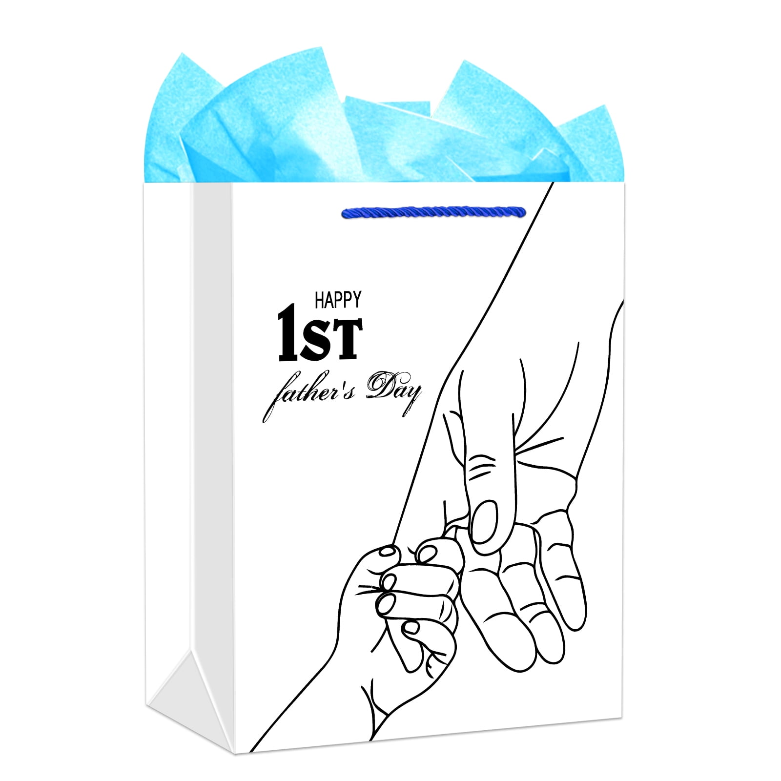 WaaHome First Fathers Day Gift Bag - 11.5" Medium First Time Dad ...