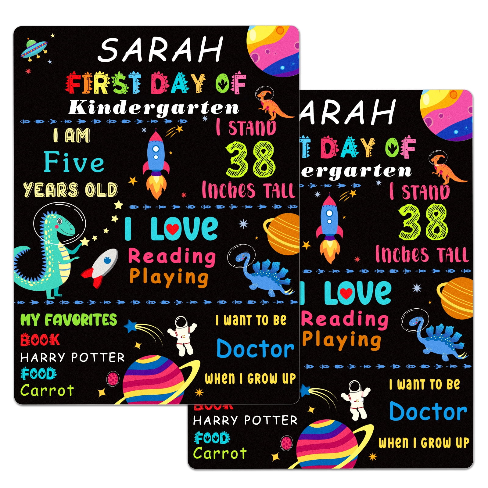 WaaHome First and Last Day of School Double Sided Chalkboard - Walmart.com