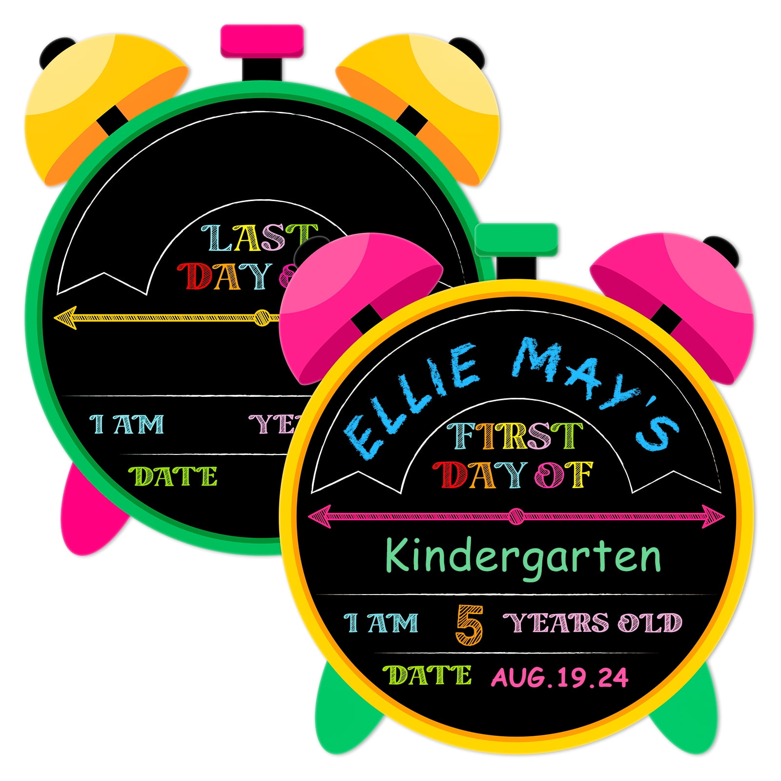 WaaHome First and Last Day of School Board - Double Sided 11" X 13 ...