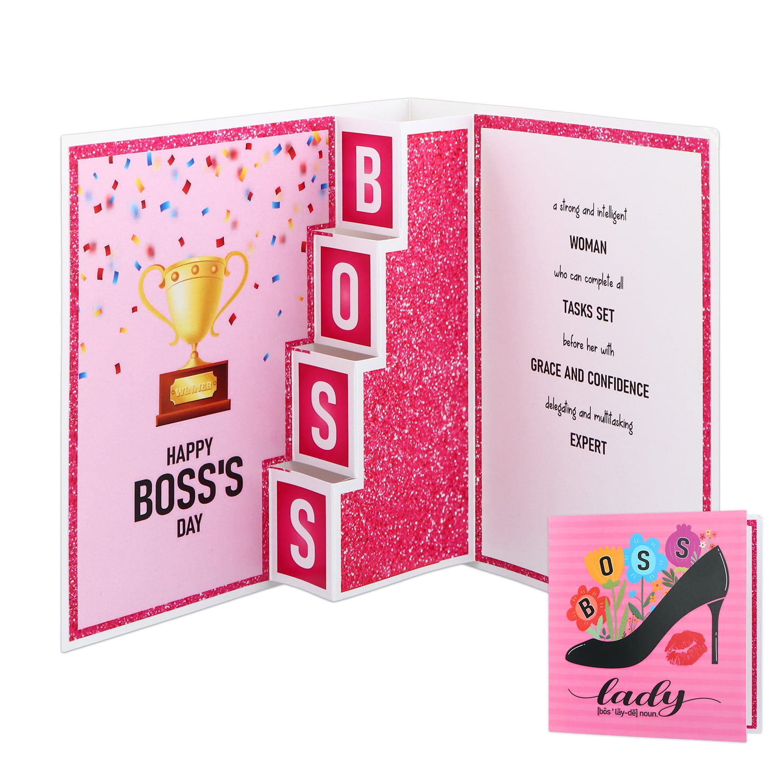 WaaHome Boss Day Card for Women - 3D Pop Up Boss Day Gifts Cards with ...