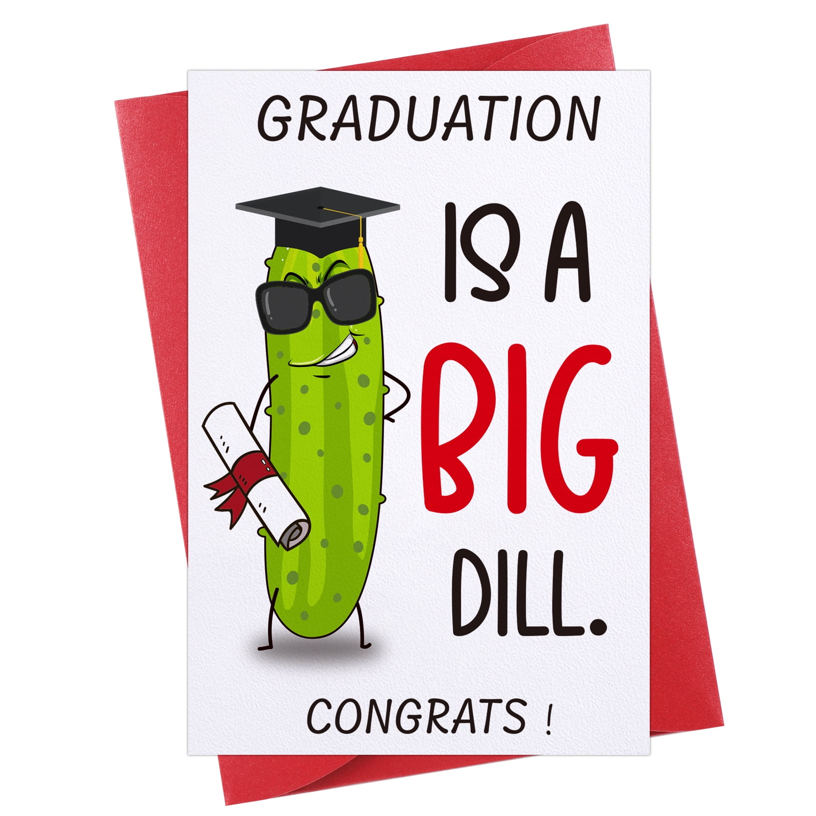 WaaHome Funny Graduation Card for Him Her Graduation Is a Big Dill ...