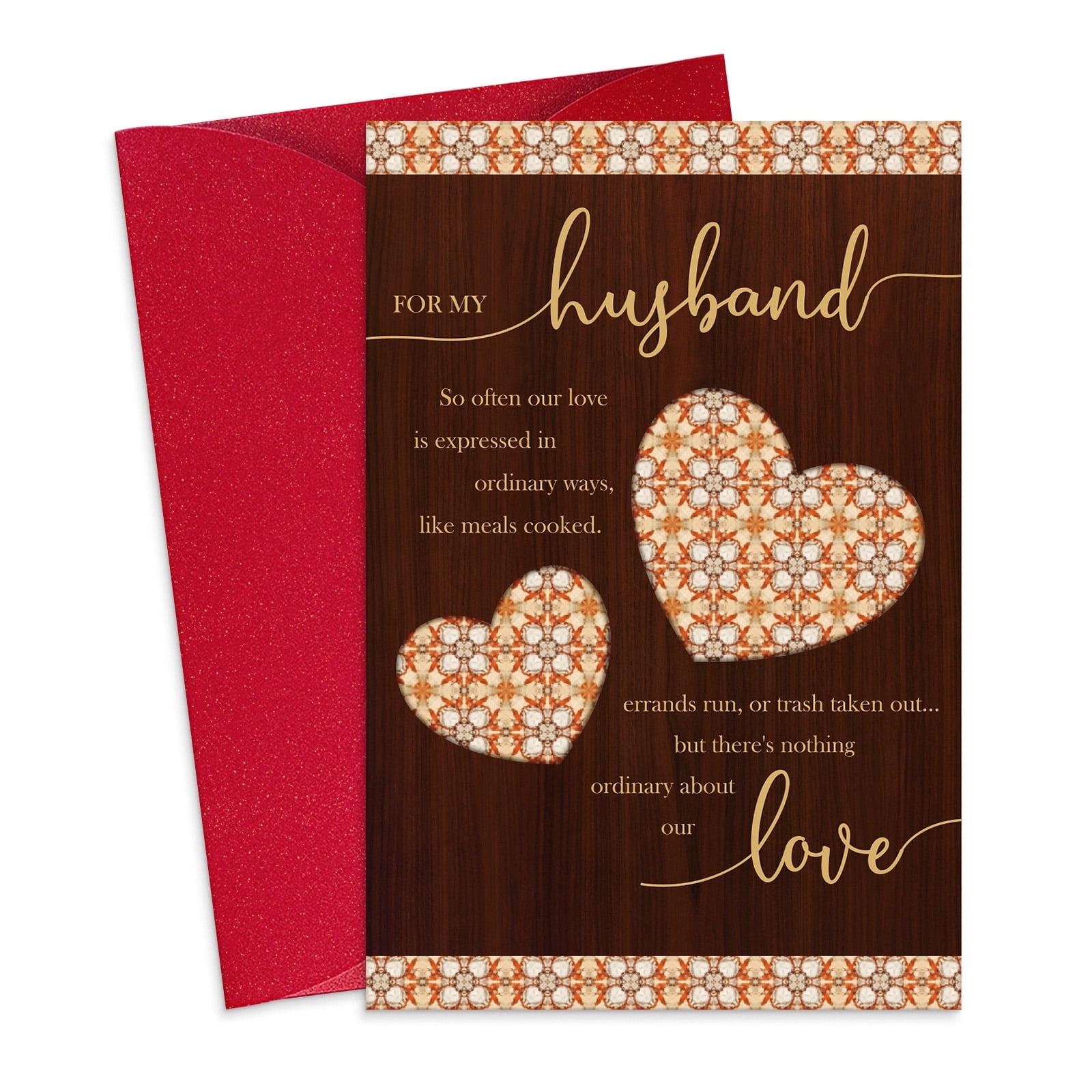 WaaHome Husband Valentines Day Card - Romantic Anniversary Card for ...