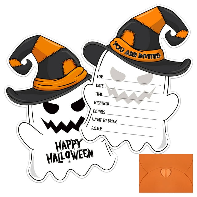 WaaHome Halloween Party Invitations with Envelopes Halloween ...
