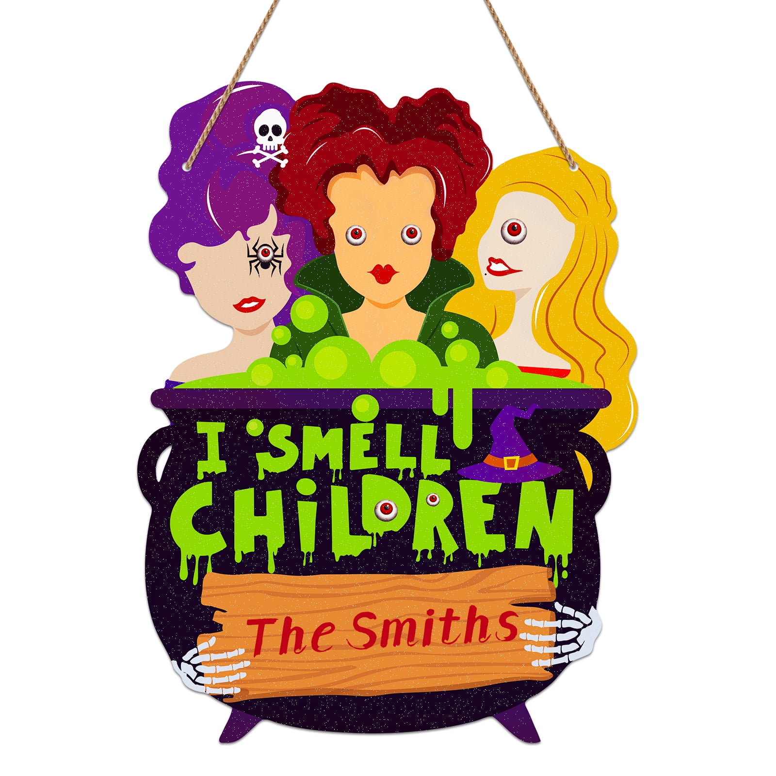 WaaHome Halloween Personalized Door Sign for Classroom Home Hocus Pocus ...