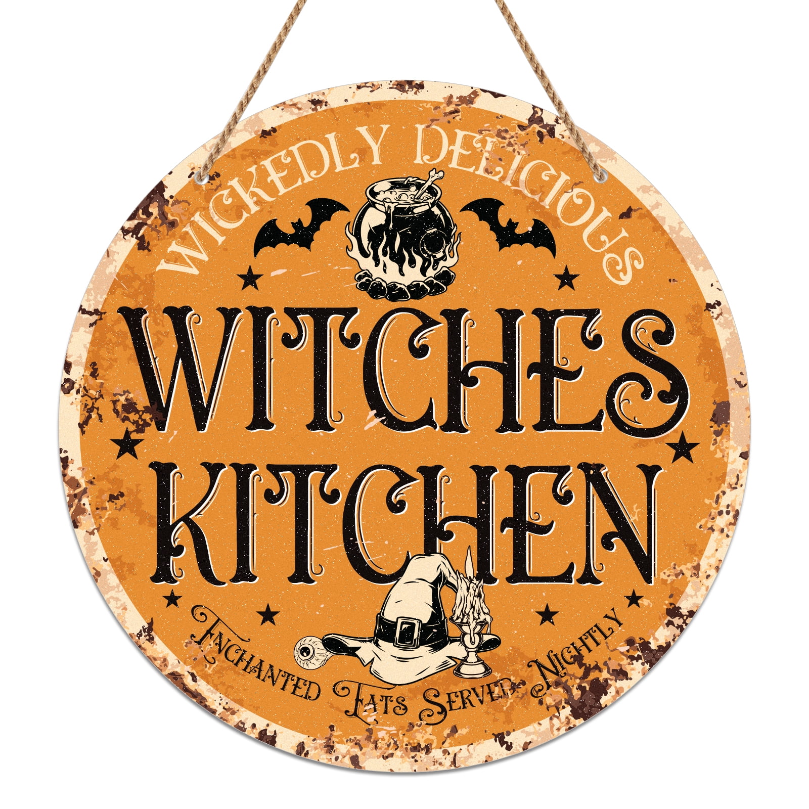 WaaHome Halloween Witches Kitchen Sign, Indoor Decorations, Hocus Pocus ...