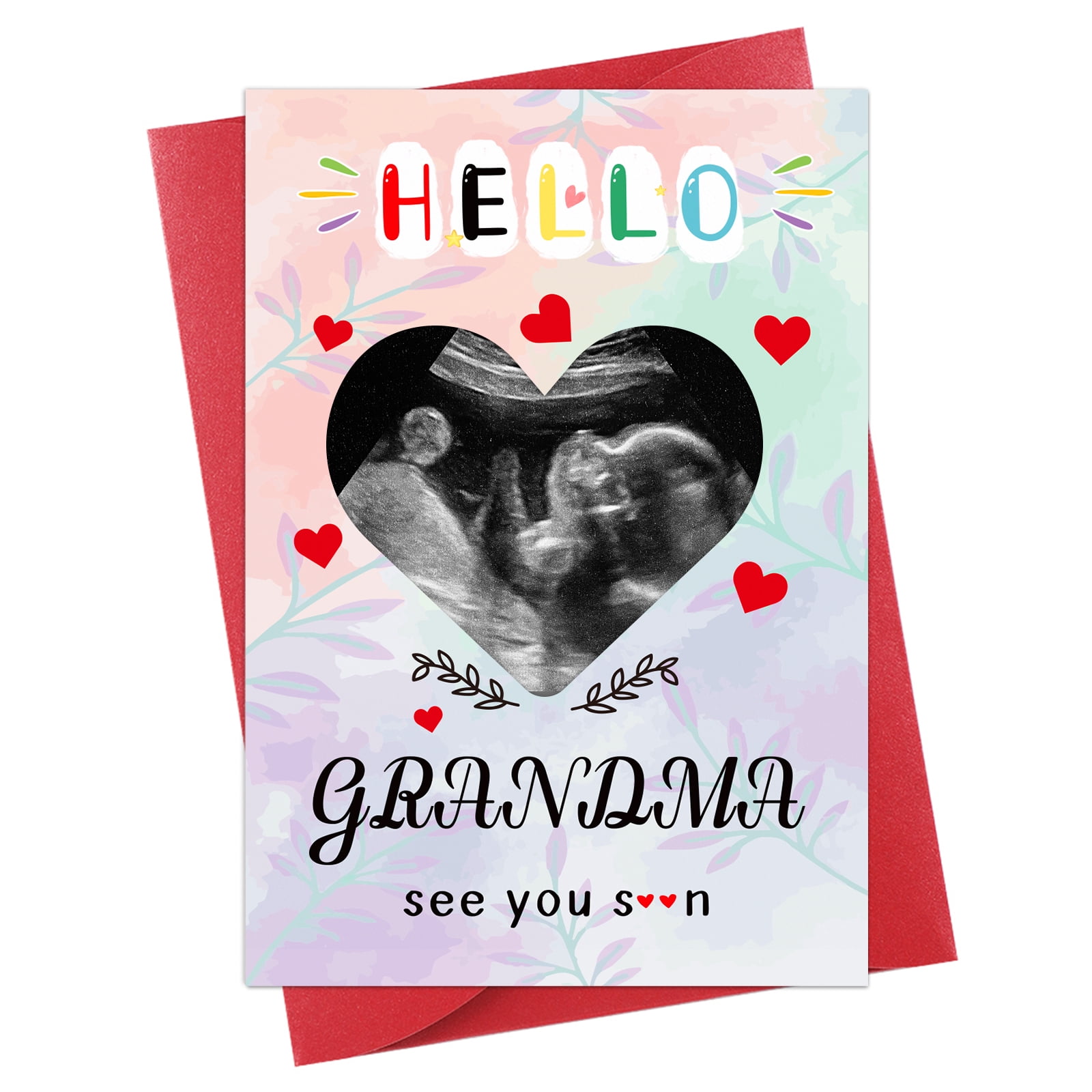 WaaHome Happy First Time Grandma's Mothers Day Card with Sonogram ...