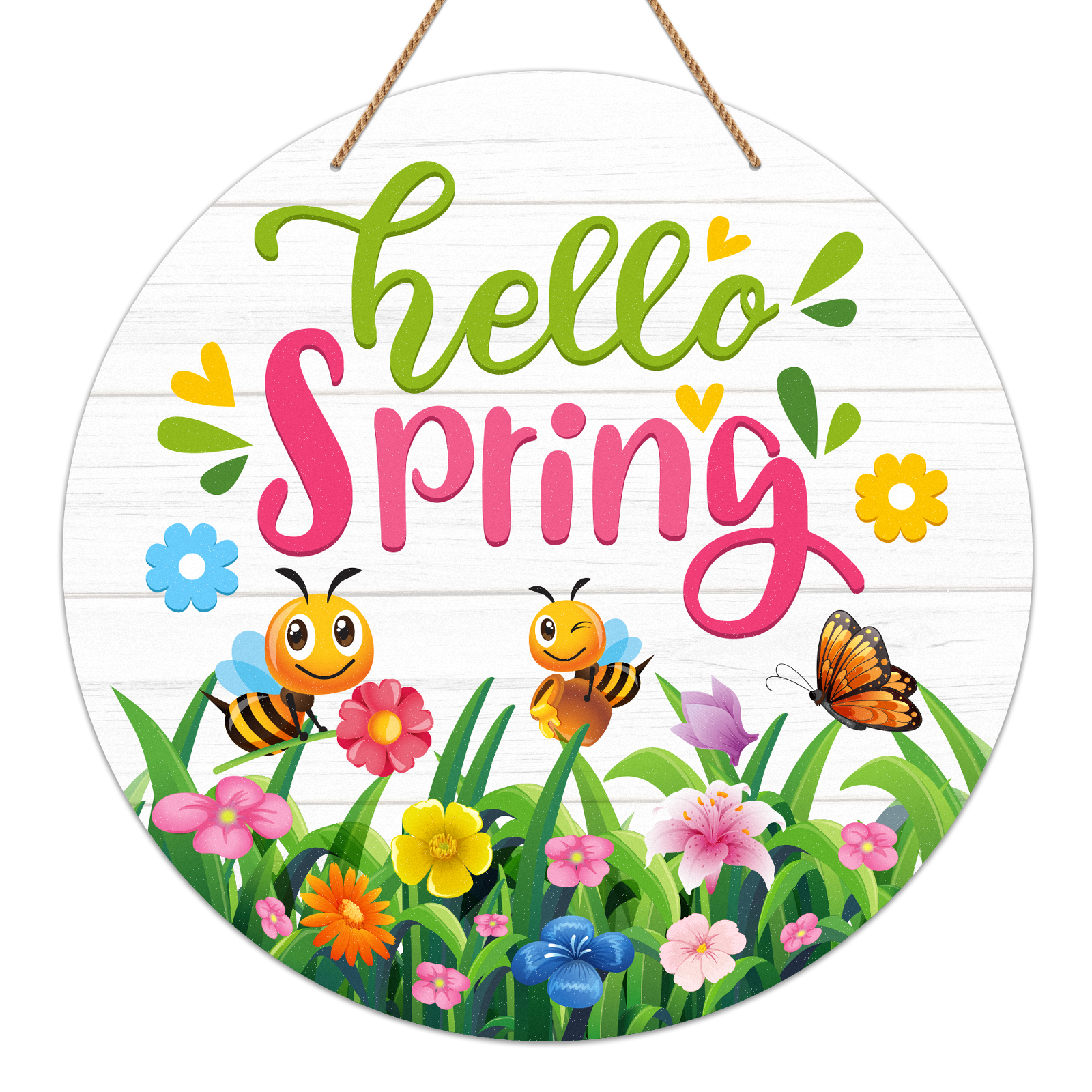 WaaHome Spring Decorations for Home, Colorful Flowers Bee Hello Spring ... WaaHome Spring Decorations for Home, Colorful Flowers Bee Hello Spring ...