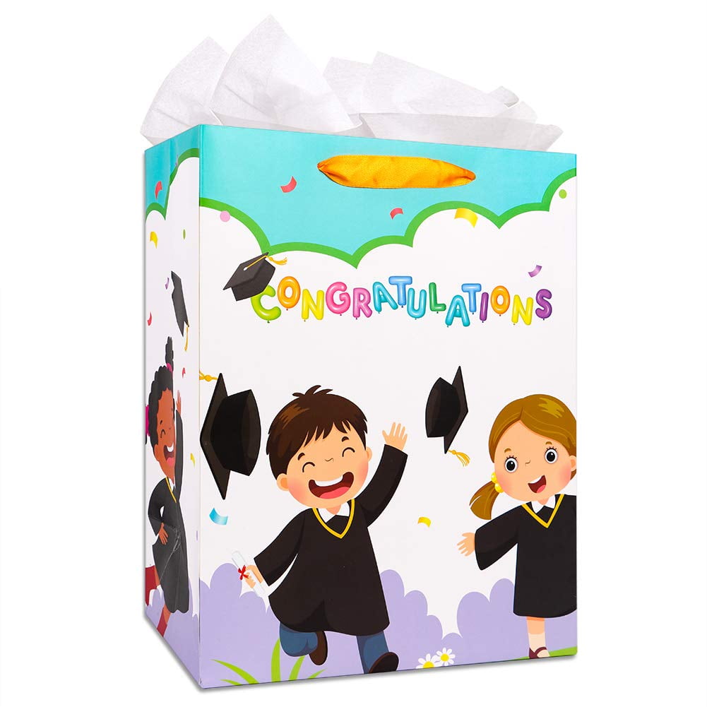 WaaHome Kindergarten Preschool Graduation Gift Bag for Kids, 13'' Large ...