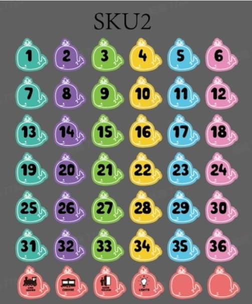 WaaHome Line up Spots for Classroom Floor - 42Pcs Floor Numbers for ...