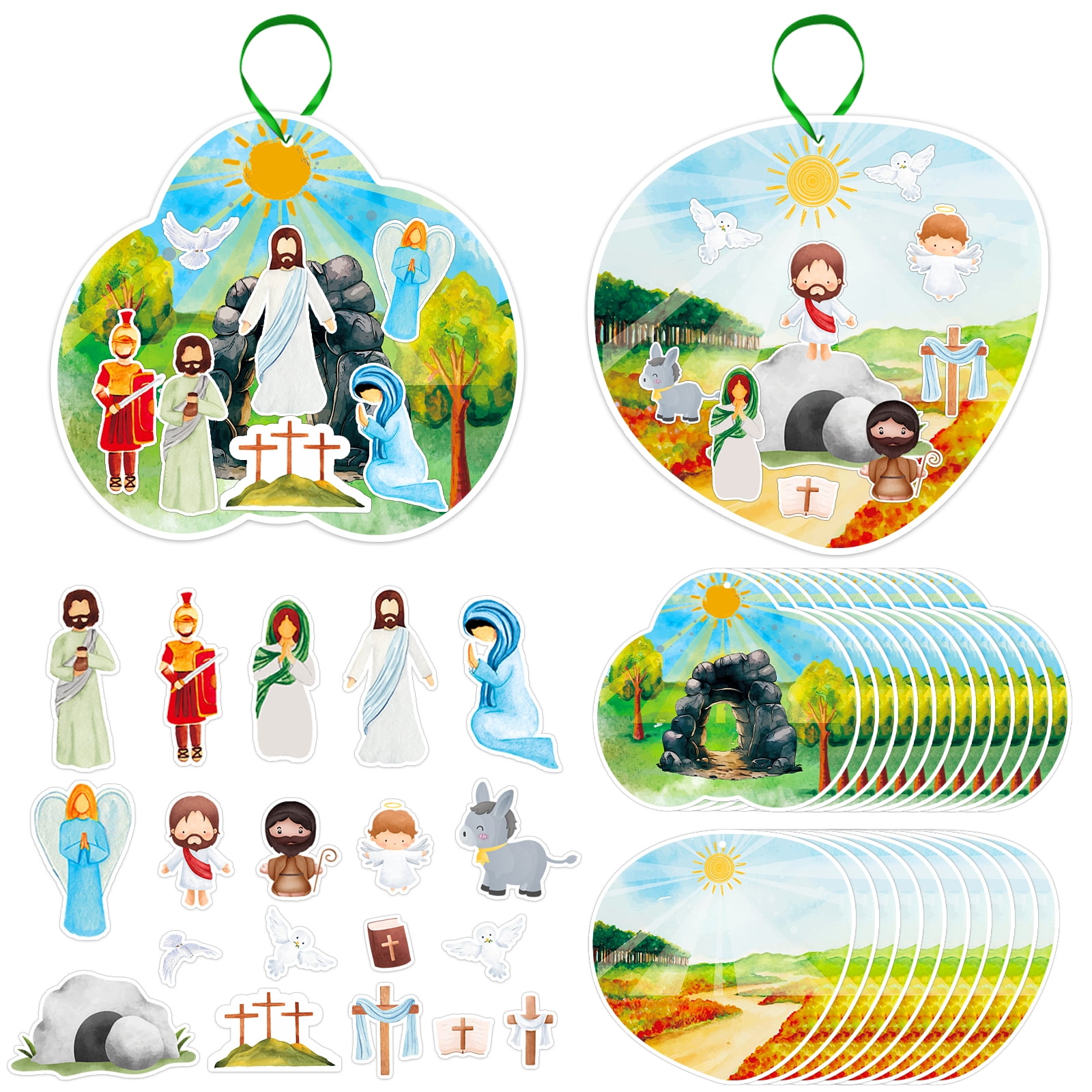 Customer reviews for WaaHome Make an Easter He Lives Sticker Scenes 24 ...