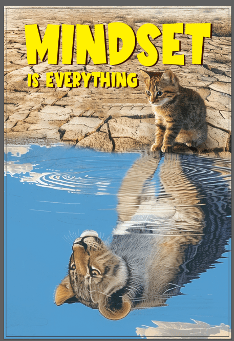 WaaHome Mindset Is Everything Poster Chart - Motivational Poster for ...
