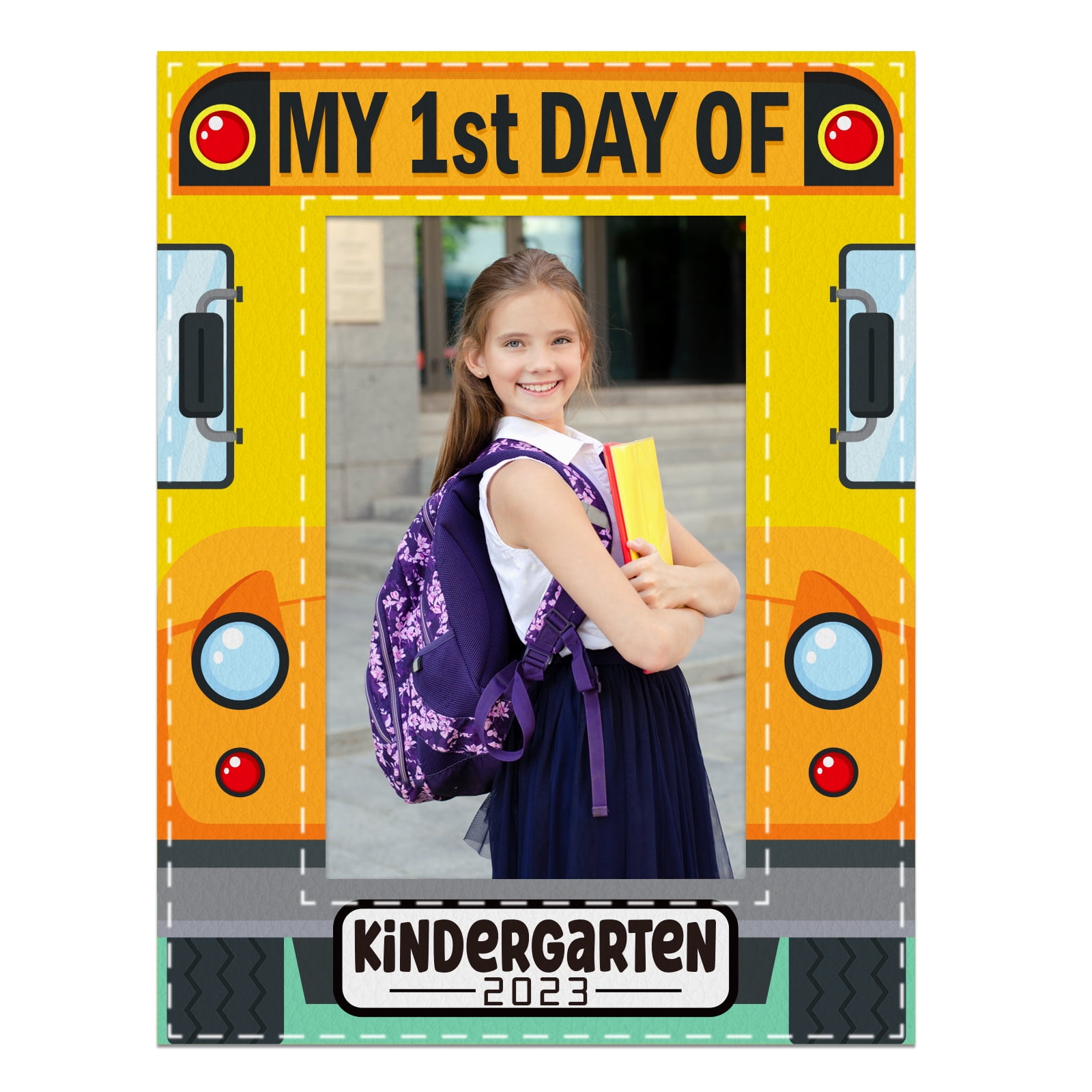WaaHome My First Day of Kindergarten Picture Frames 4"x 6" Back to ...