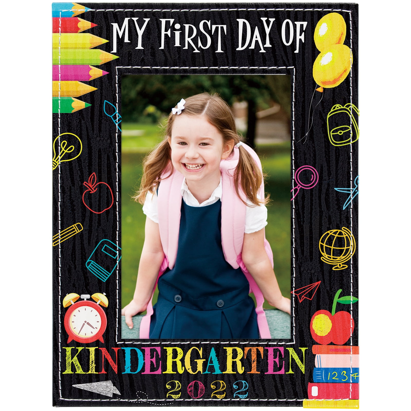 WaaHome My First Day of Kindergarten Picture Frames 4"x6" First Day of ...
