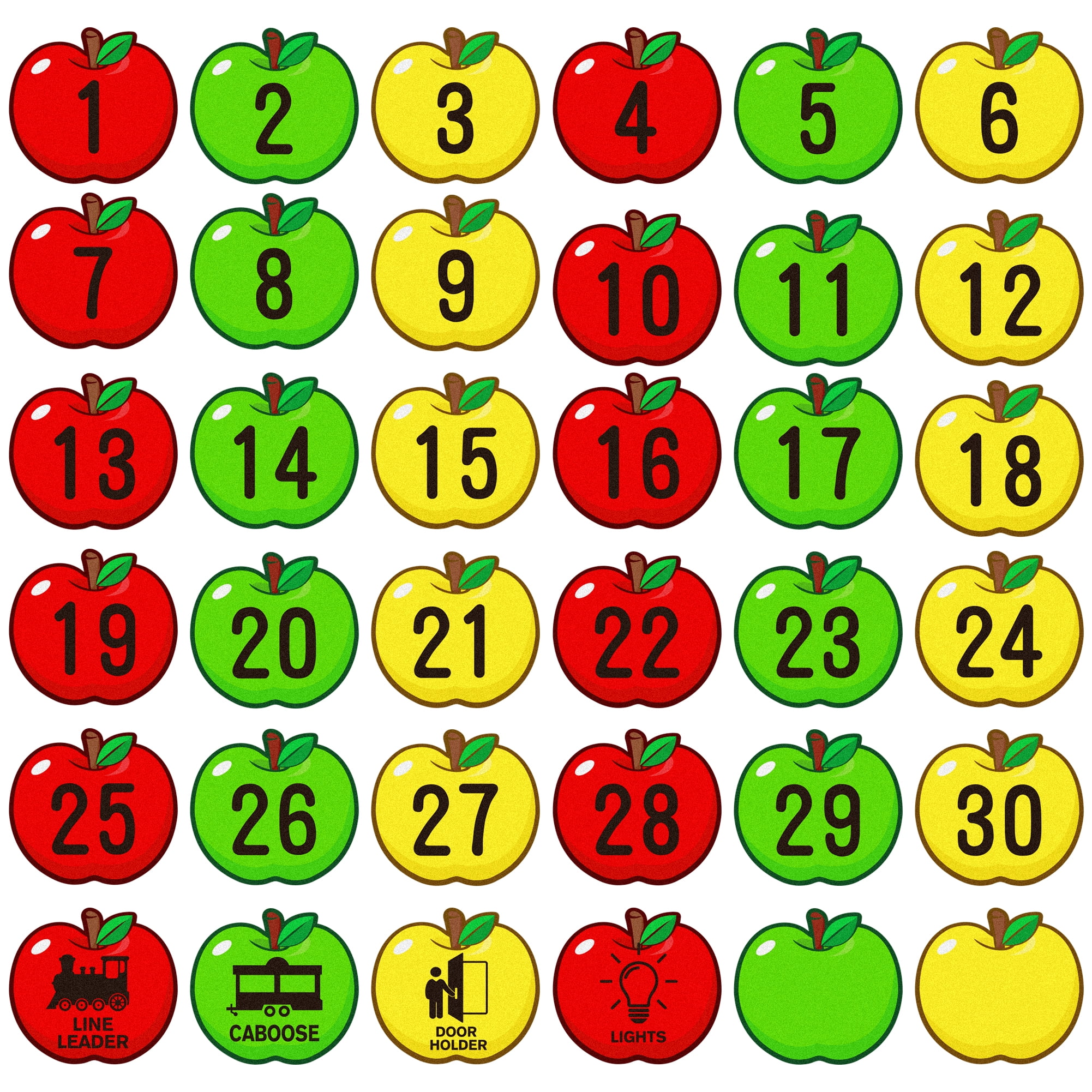WaaHome Number Spot Markers Stickers,4" Number Spot Markers and Labels ...