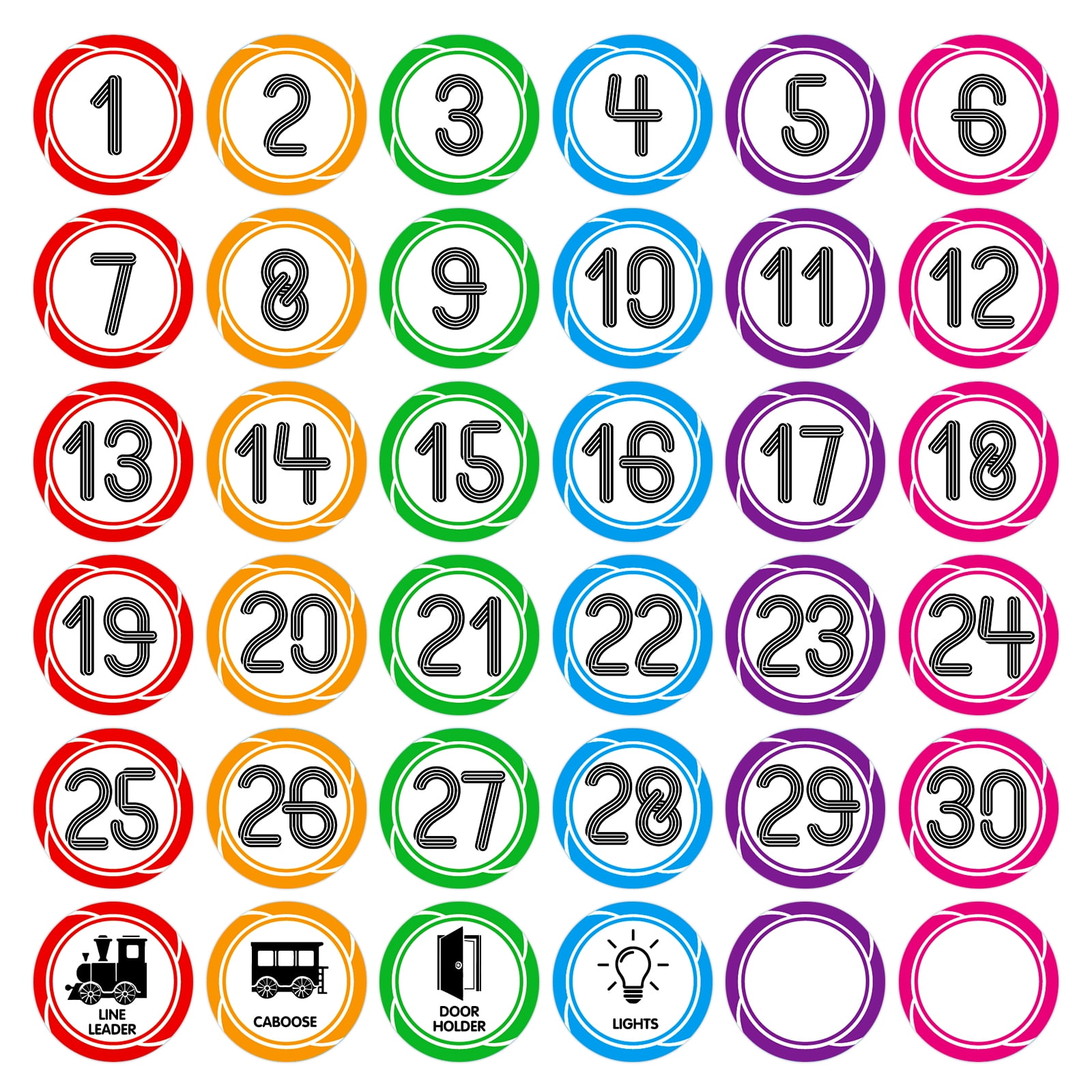 WaaHome Line up Spots for Classroom Floor Number stickers for Classroom ...