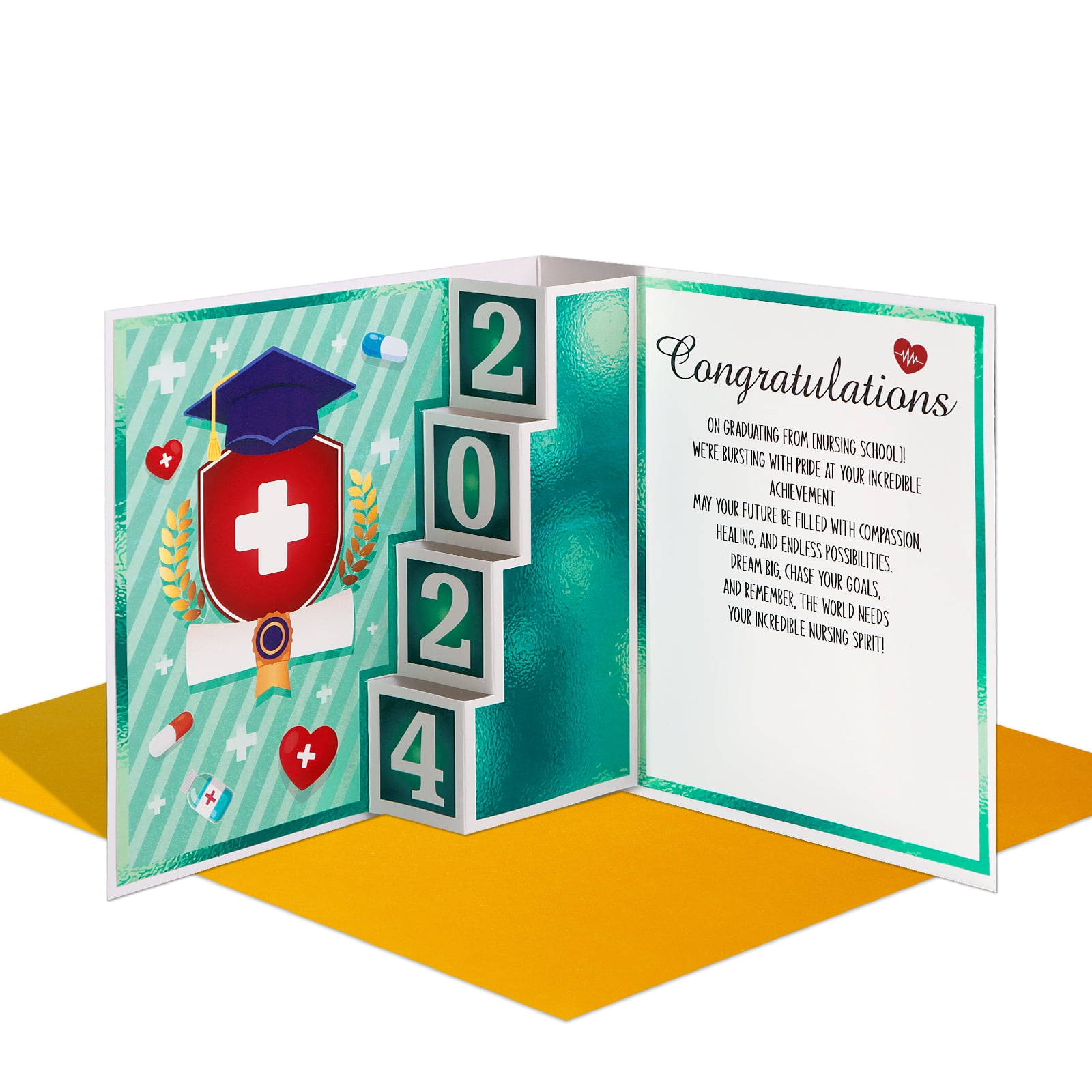 WaaHome Nurse Graduation Card for Her Him 2024 Personalized RN ...