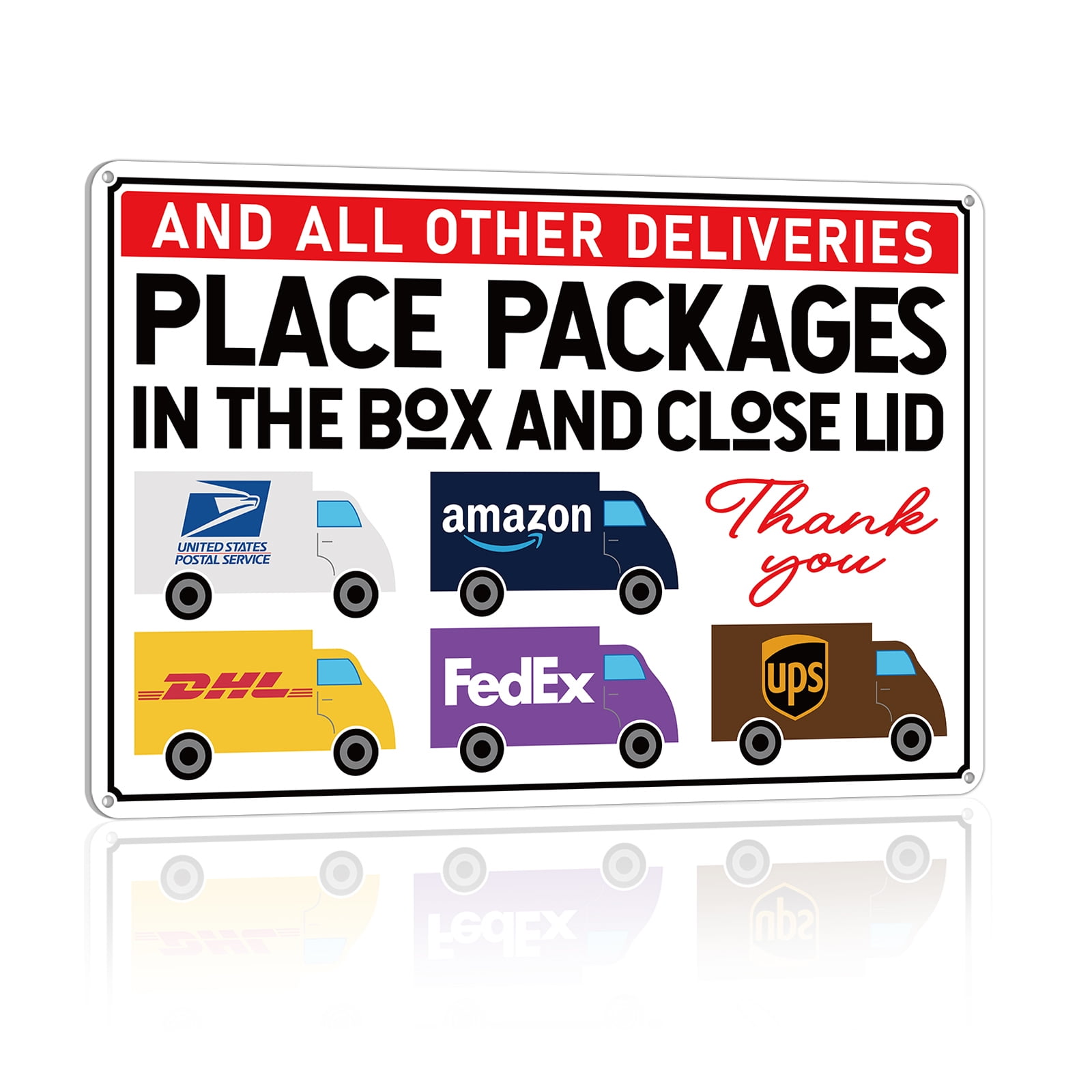 WaaHome Package Delivery Sign 12"x 8" Delivery Sign for Package ...