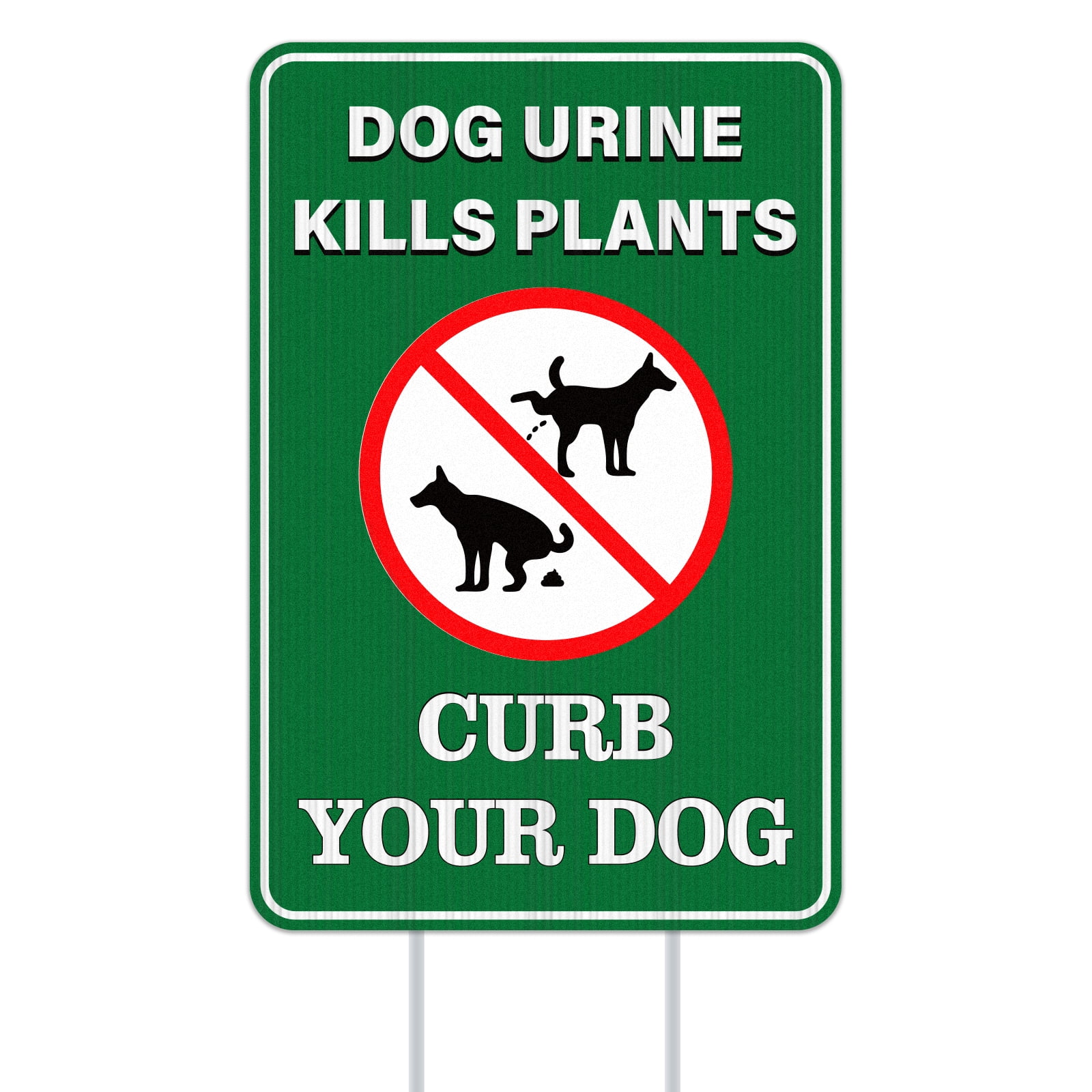 WaaHome 8"x12" No Poop Dog Sign for Yard, Waterproof with Stakes, Keep ...