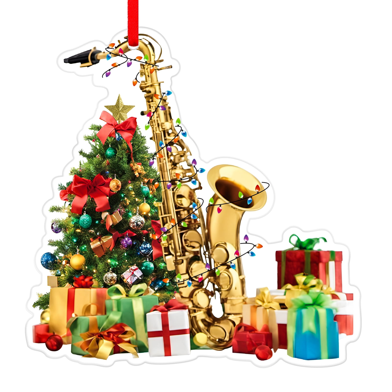 WaaHome Saxophone Christmas Ornaments Music Ornaments for Christmas ...