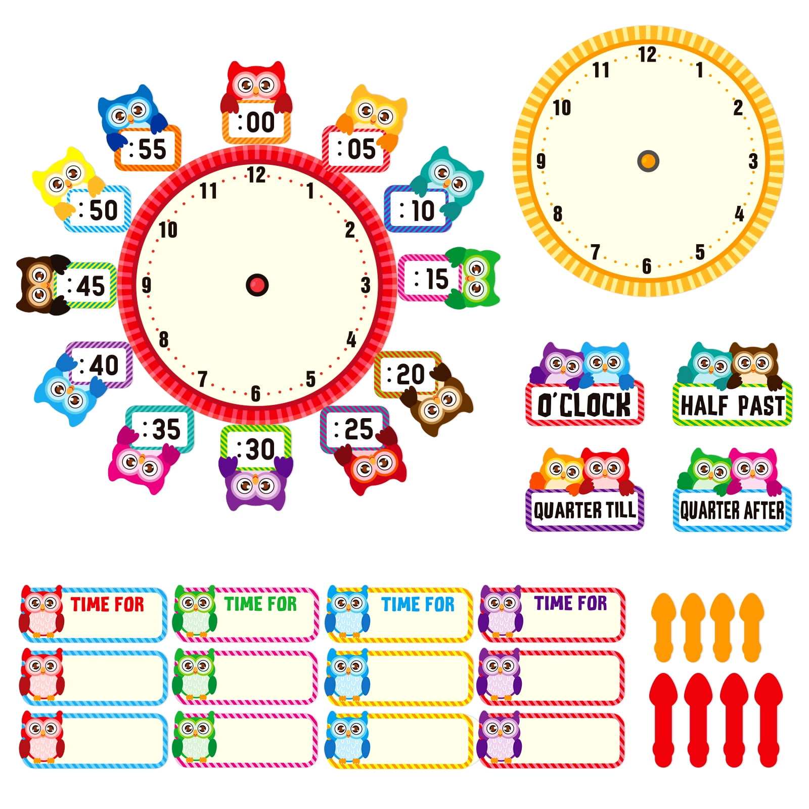 WaaHome 38PCS Telling Time Teaching Clock for Kids Student Learning ...