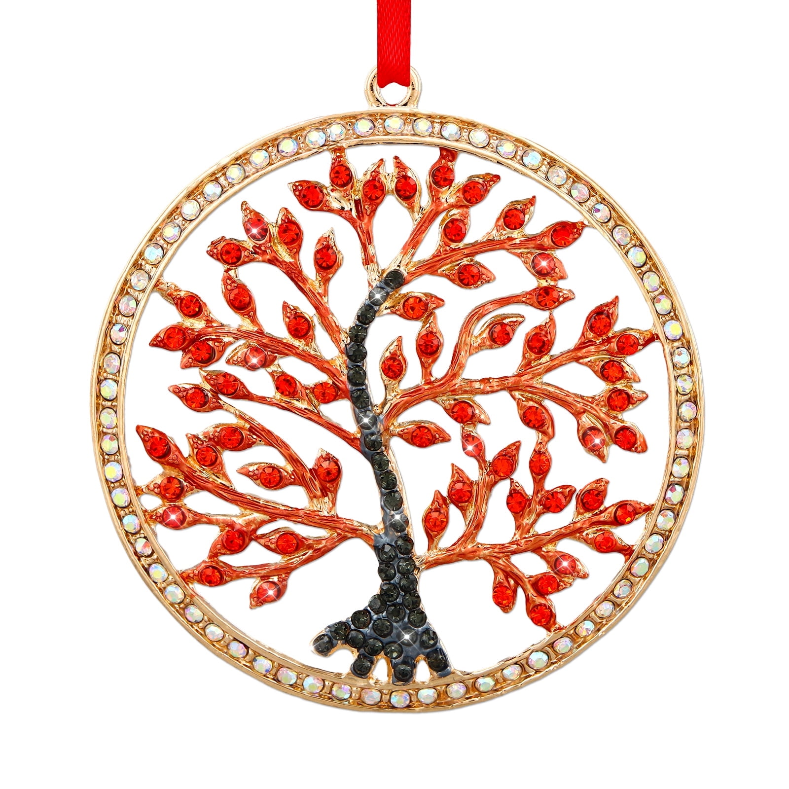 WaaHome Tree of Life Ornament - Metal Tree of Life Christmas Ornament ...