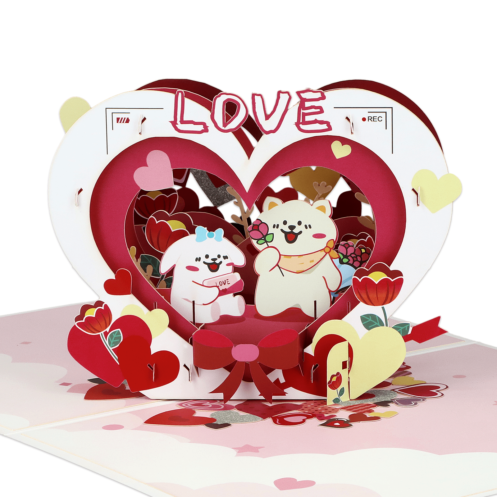 WaaHome Dog Pop Up Valentines Card Puppy Pop Up Anniversary Cards with ...
