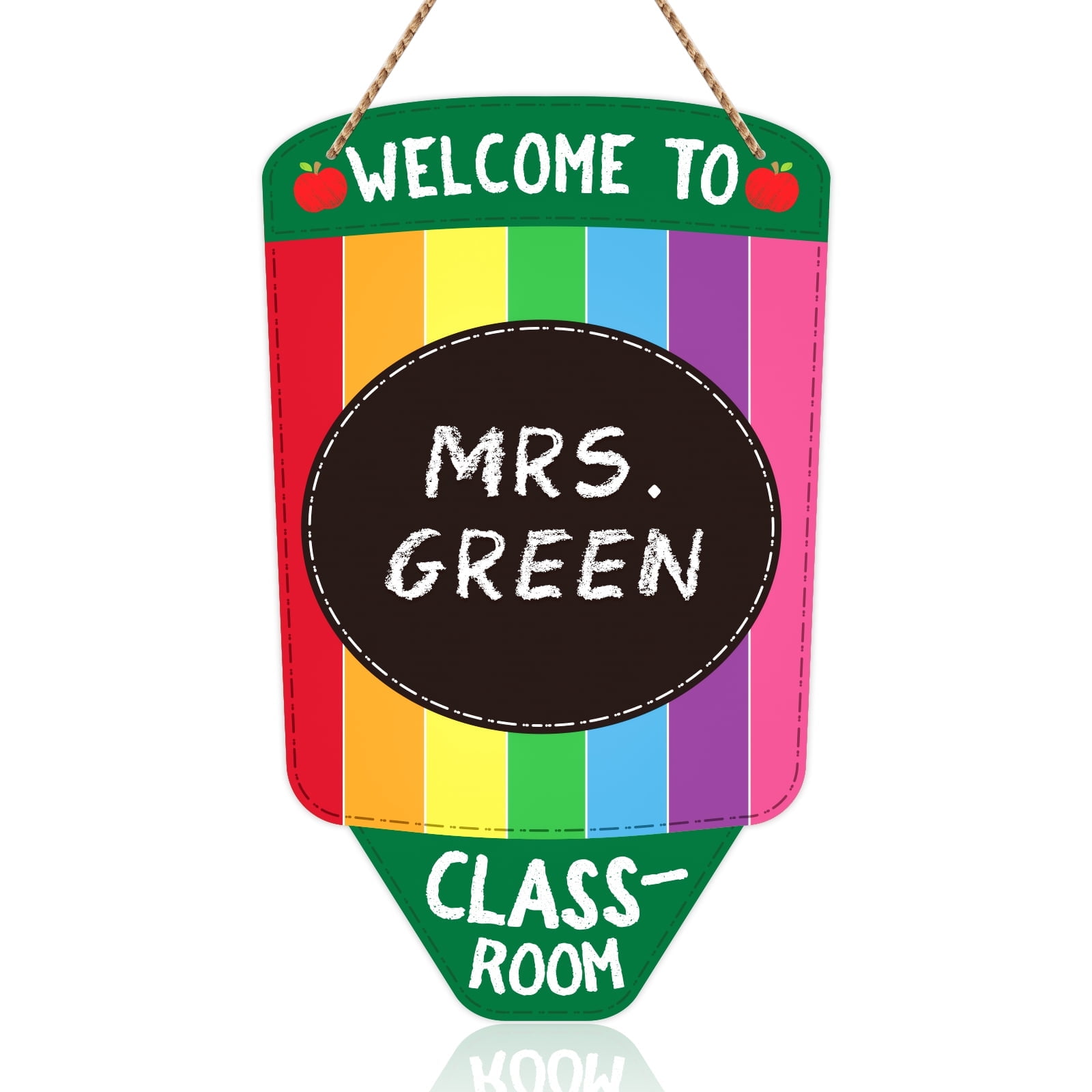 WaaHome Welcome Sign for Classroom Door Decorations Personalized ...